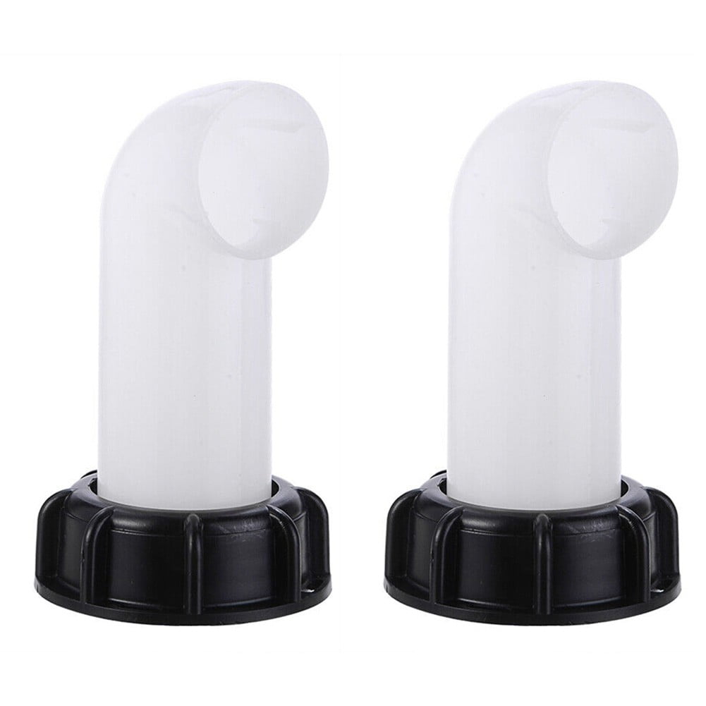 fanmier 2x IBC Container Adapter Outlet Spout 90 Degree Rain Water Tank ...