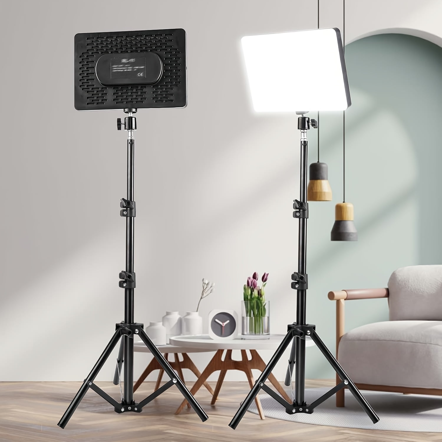 fanruina 10" LED Square Light Kit, Video Photography Lighting Kit ...