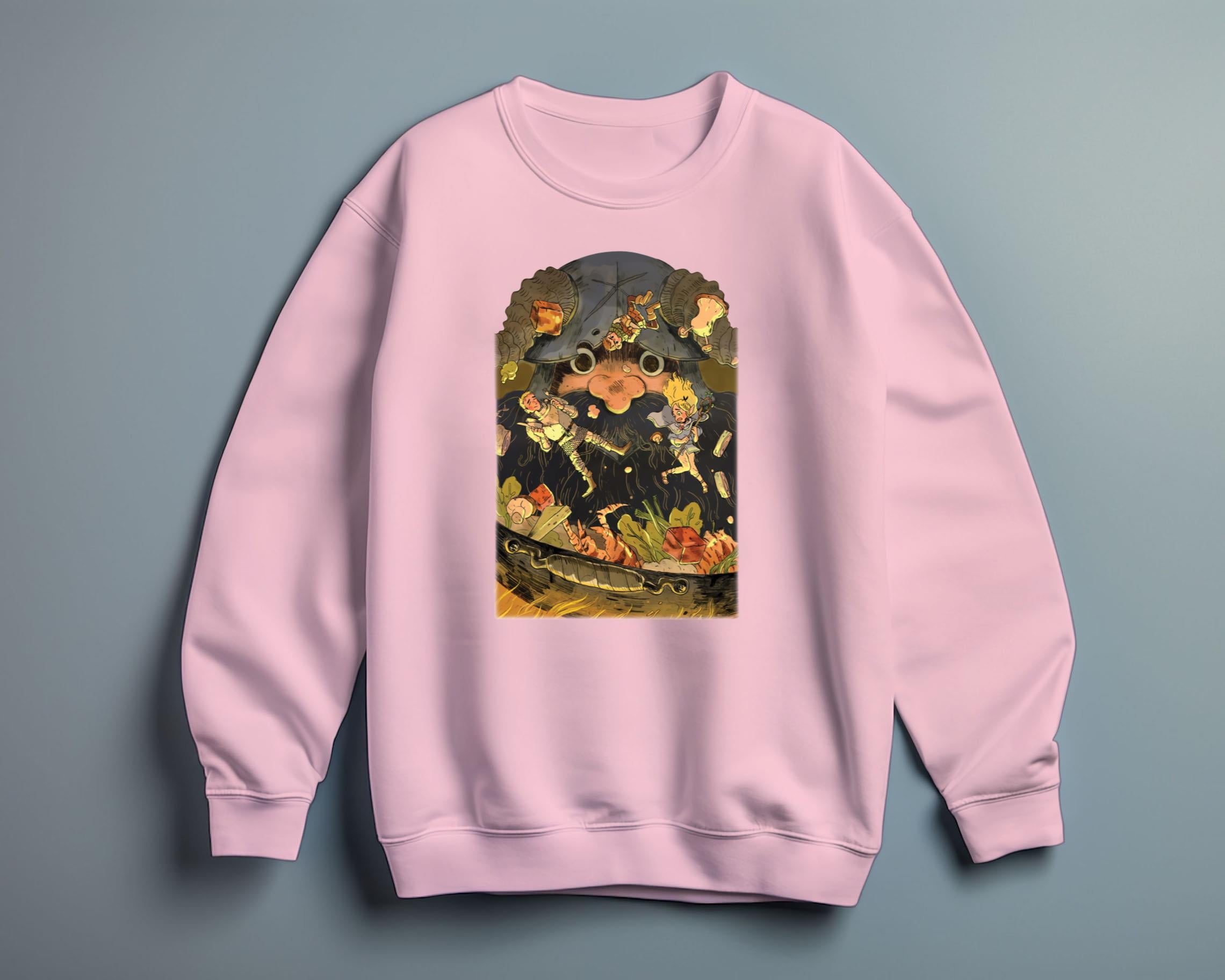 fantasy adventure graphic shirt, epic quest anime apparel, delicious in ...