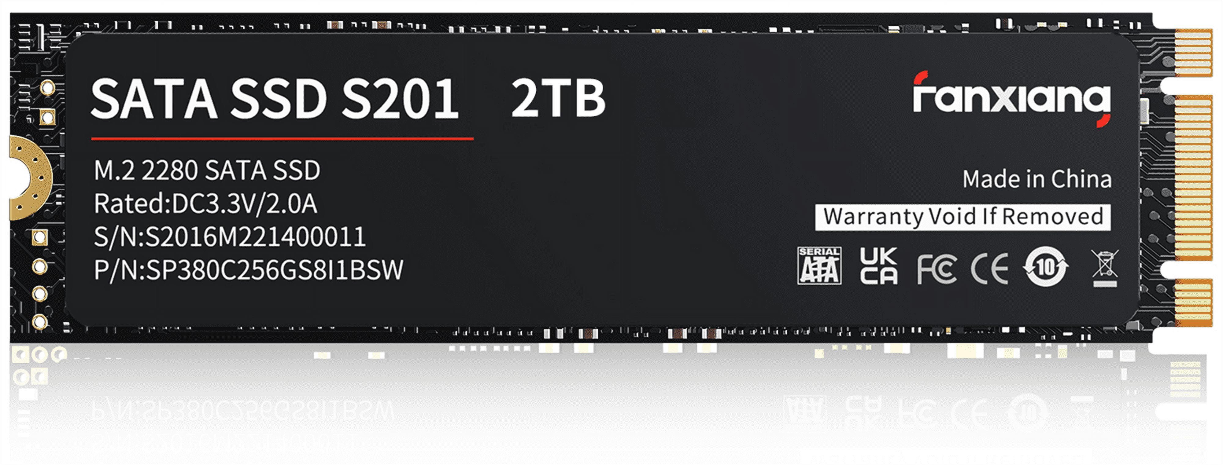 Fanxiang 2TB M.2 SSD, SATA III Internal Drive, 6Gb/s, SLC, 550MB/s Speed, Laptop/Desktop ...