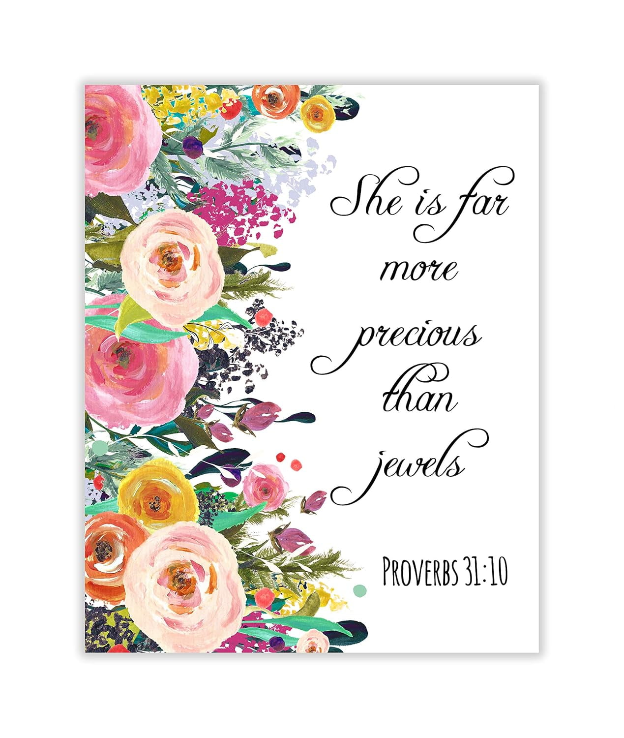 She is far more precious than jewels, Proverbs 31, Nursery decor, Bible ...