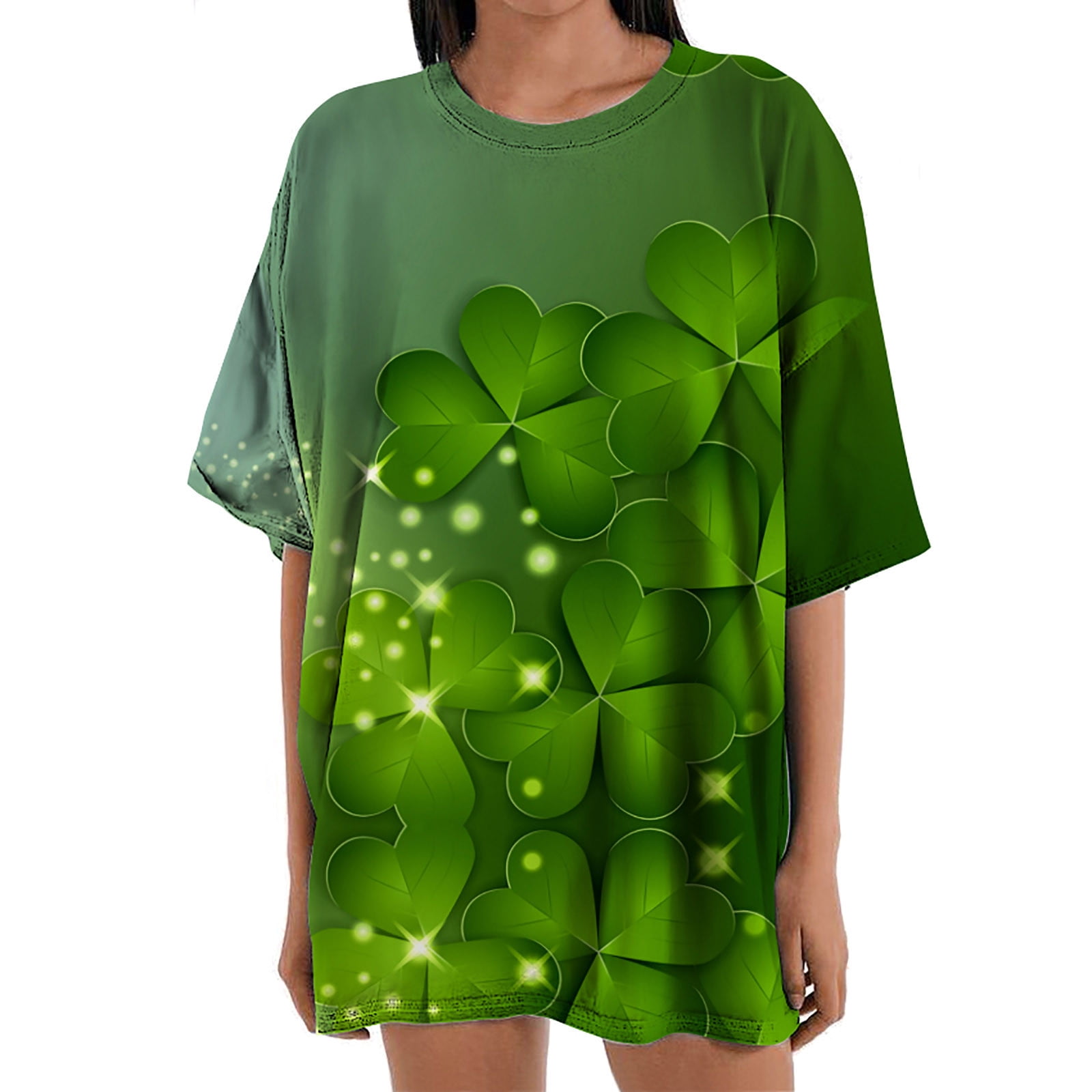 Fartey Happy St Patricks Day Tshirts Women Deal 2024 Plus Size Four