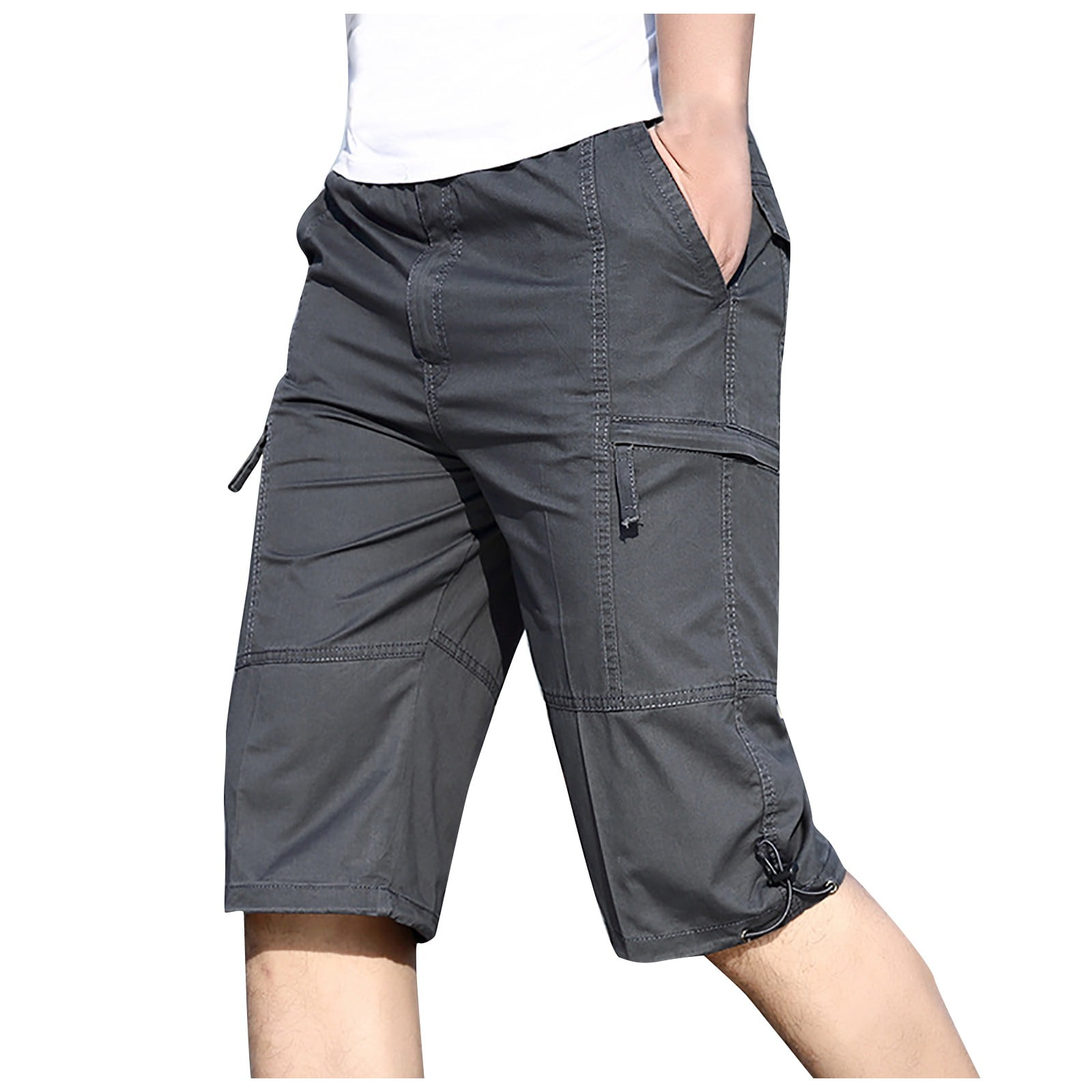 fartey Men's Plus Size Outdoor Cargo Shorts Baggy Fitted Multiple ...