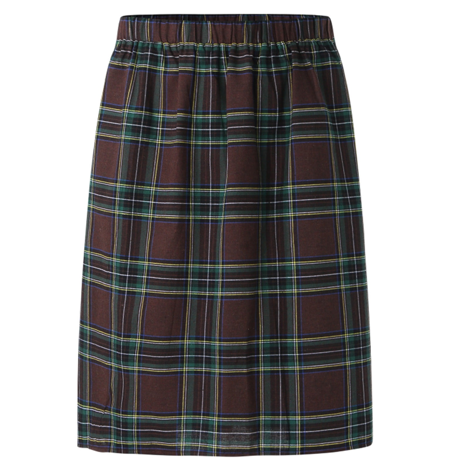 fartey Men's Scottish Utility Kilts 2025 Summer Plaid Print Casual ...
