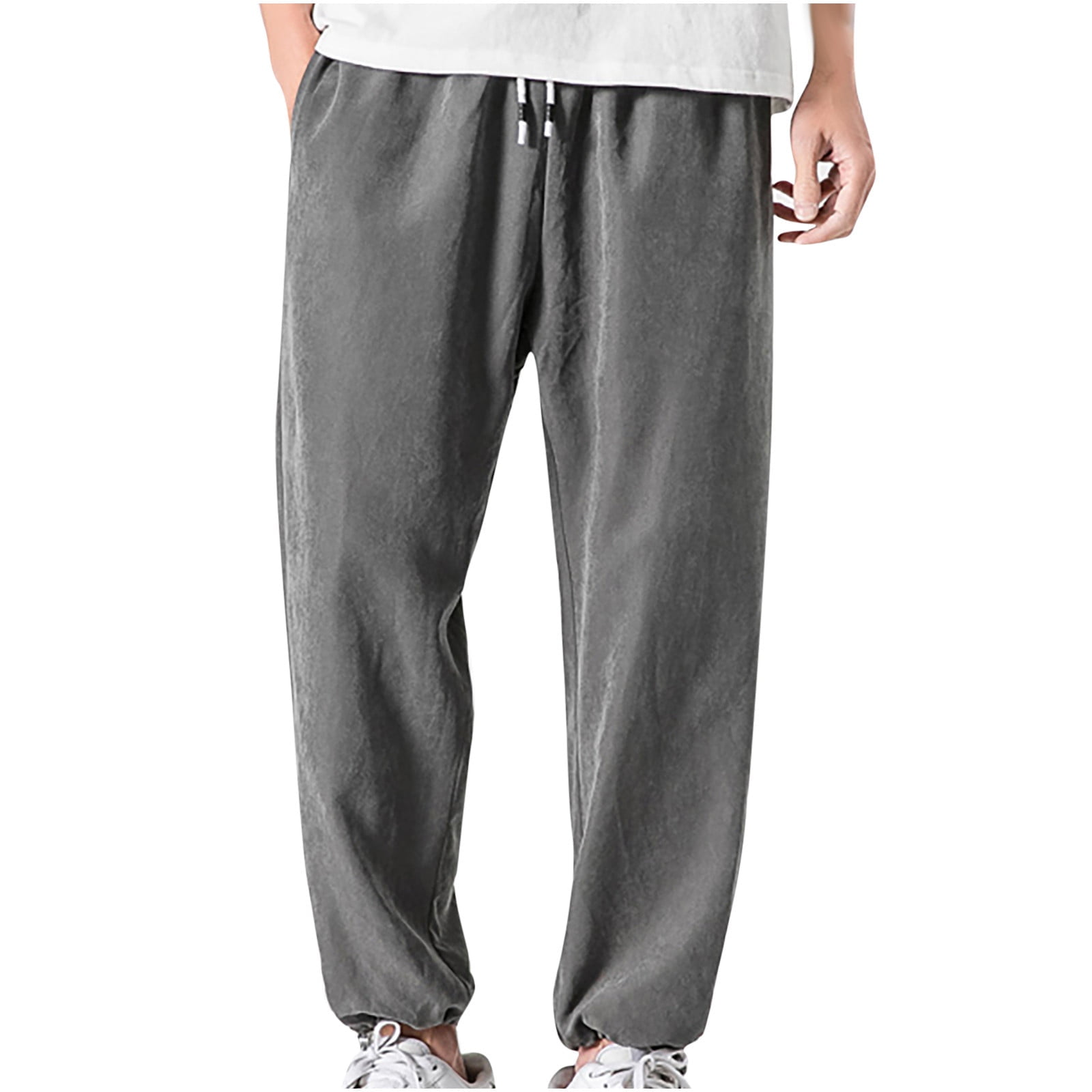 fartey Mens Casual Plus Size Sweatpants Roomy Comfy Elastic Waist ...