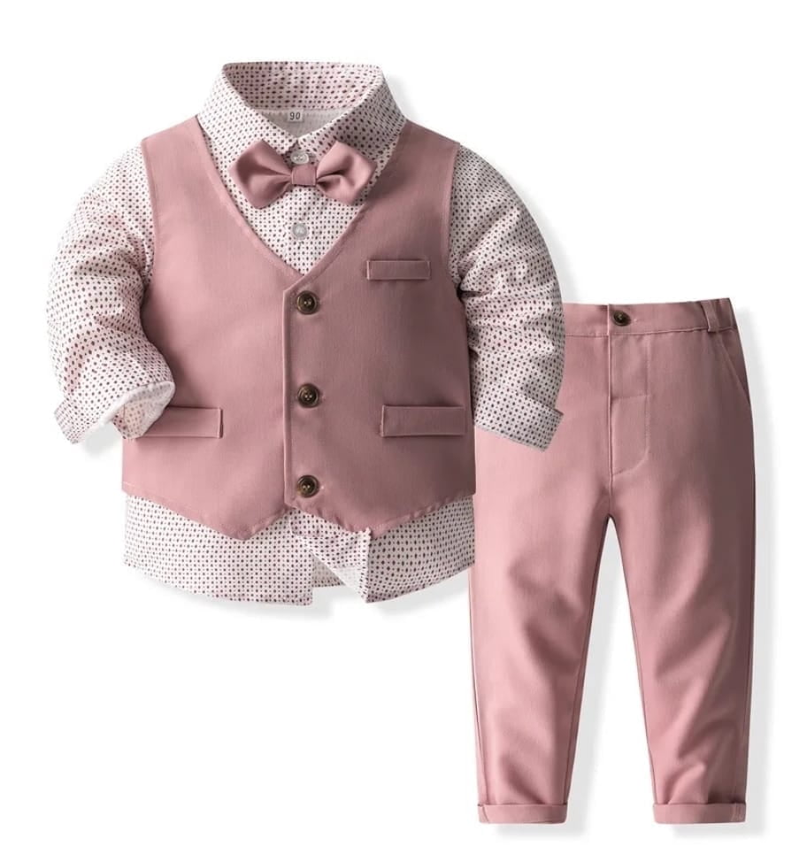 fashion Boys Suit for Kids Outfit Boy Formal Suits 4 Piece - Walmart.com