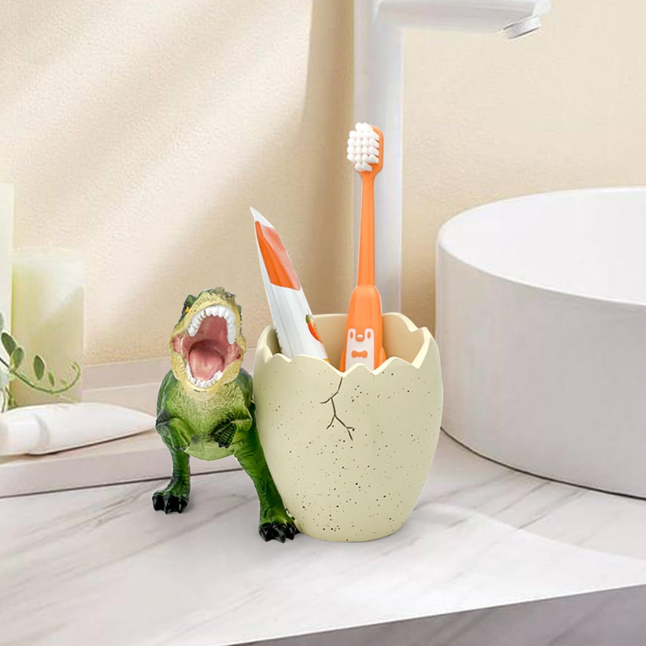 fashion Dinosaur Kids Toothbrush Holders for Bathrooms - Cute Dino ...