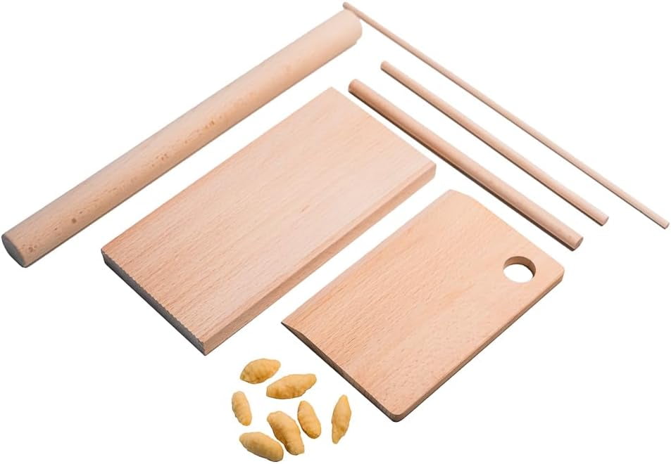 fashion Wooden Pasta Board Set – 6-Piece Pasta Making Tools – Includes ...