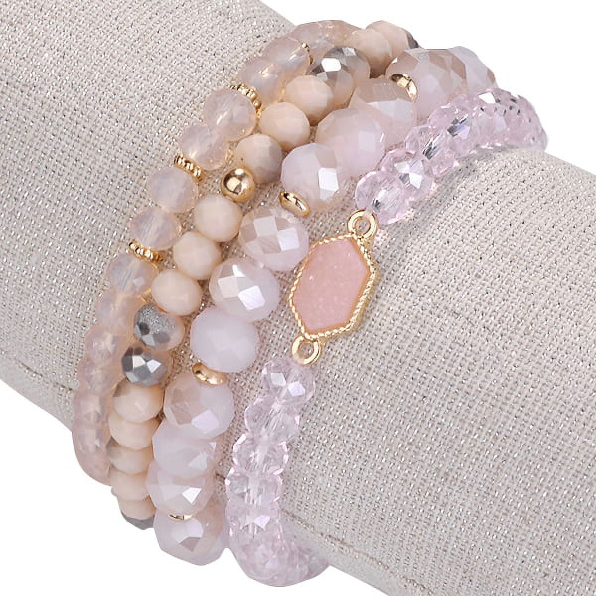 fashionvista Arm Candy Natural Stone And Glass Crystal Bracelets ...