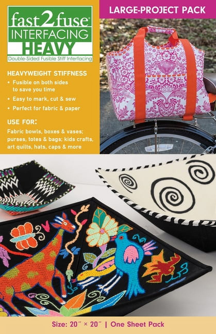 fast2fuse HEAVY 20” x 20” : Double-Sided Fusible Stiff Interfacing ...