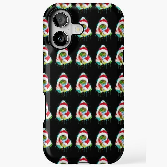 father christmas Cat Christmas Festive Feline Xmas Phone Case 17 16 15 ...
