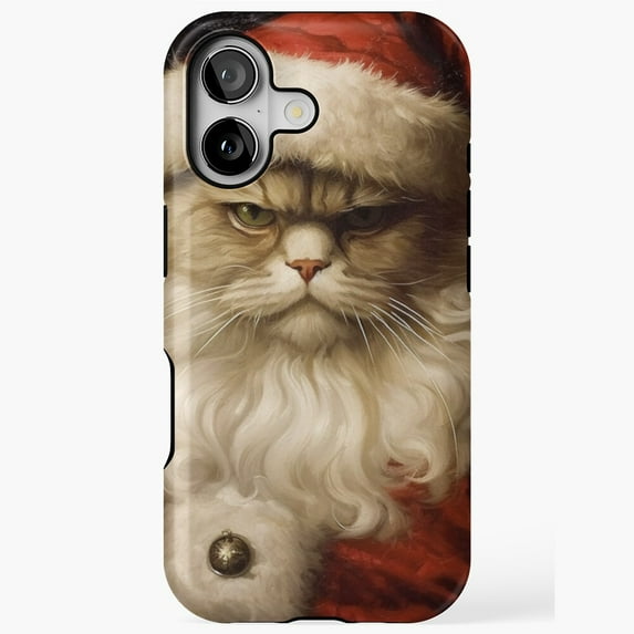 father christmas Claws Funny Christmas Cat Humor Phone Case 17 16 15 14 ...