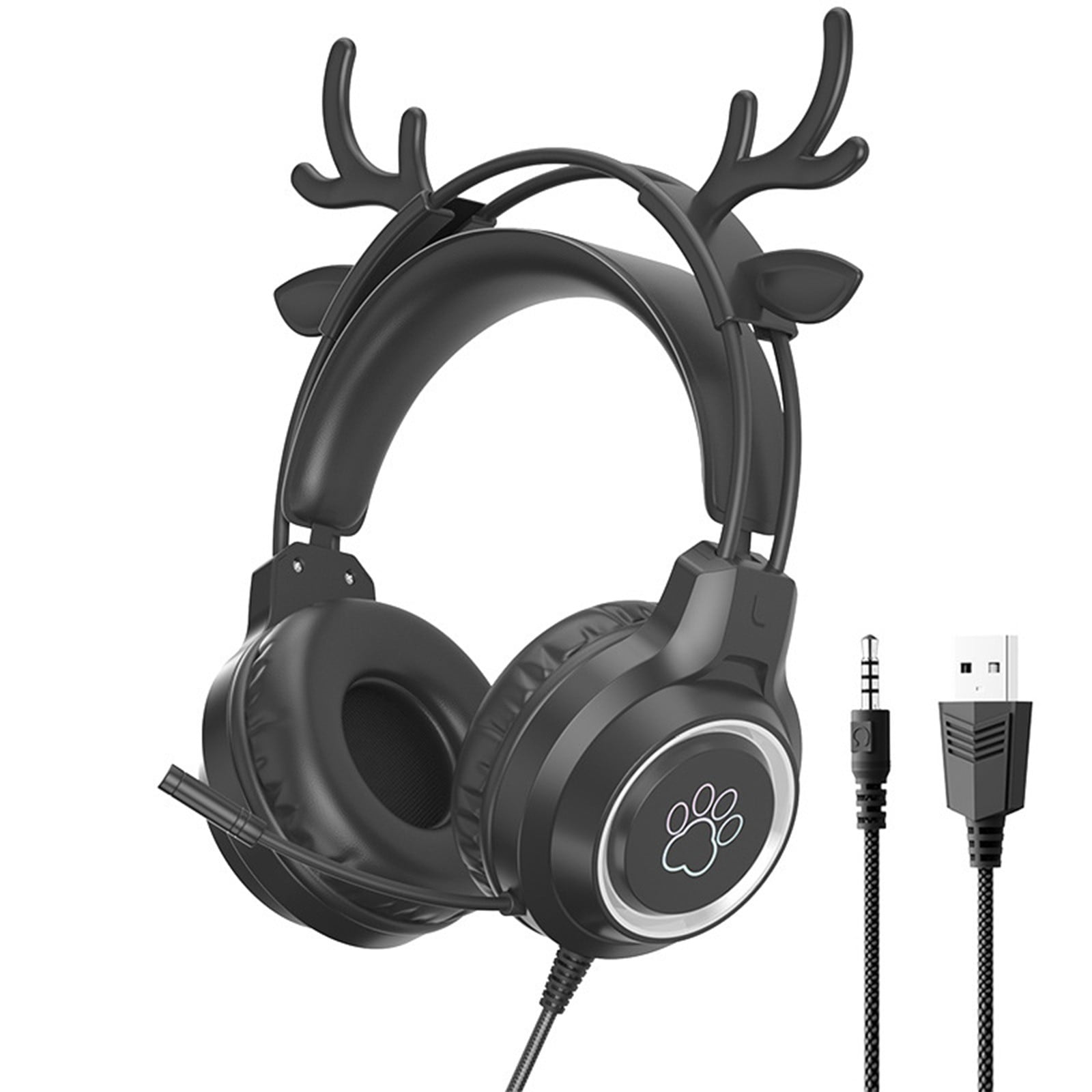 Headphones Wired, On-Ear Headphones with Microphone and Volume Control ...