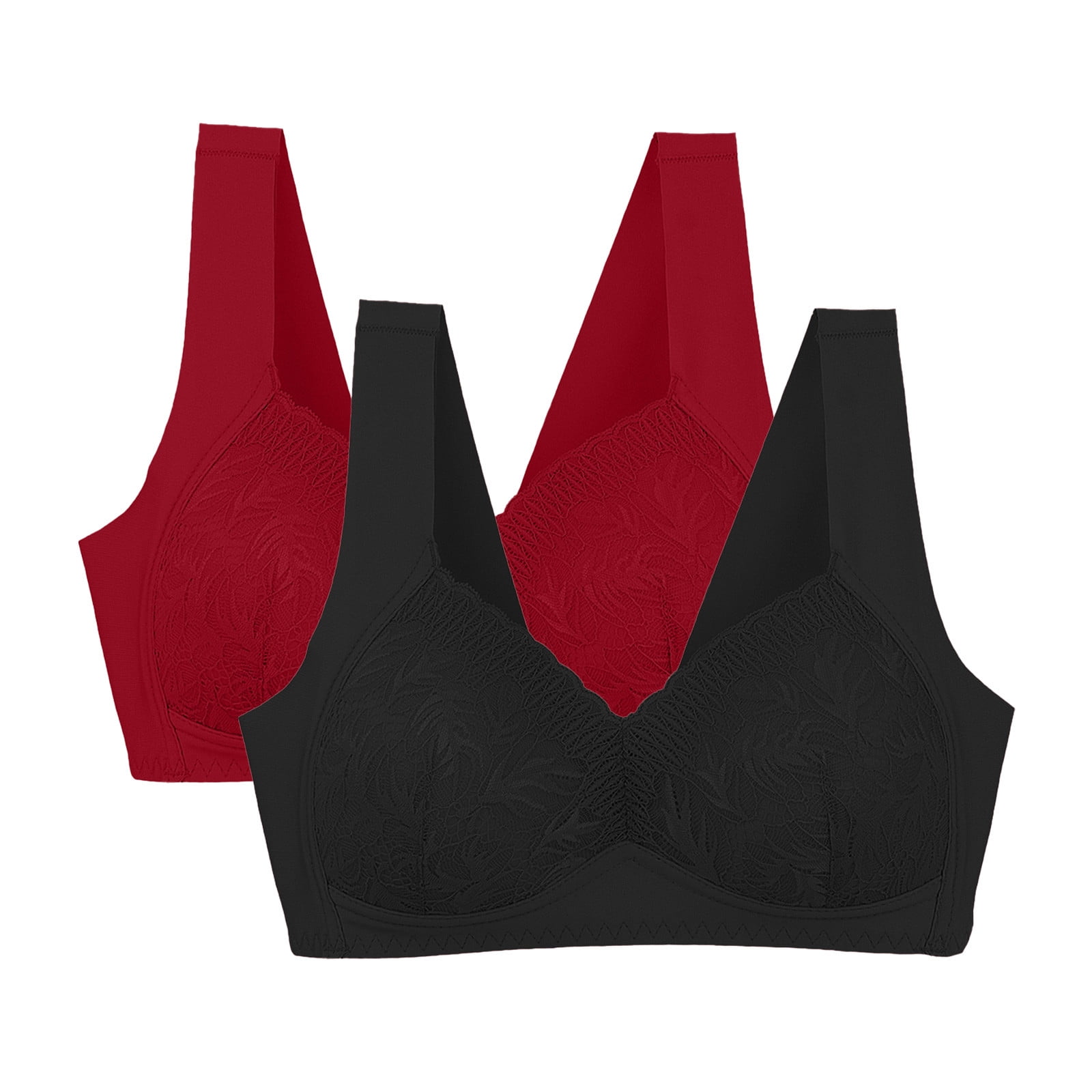 fatyb 2 Pack Bras for Women No Underwire Breathable Bralettes Ladies ...