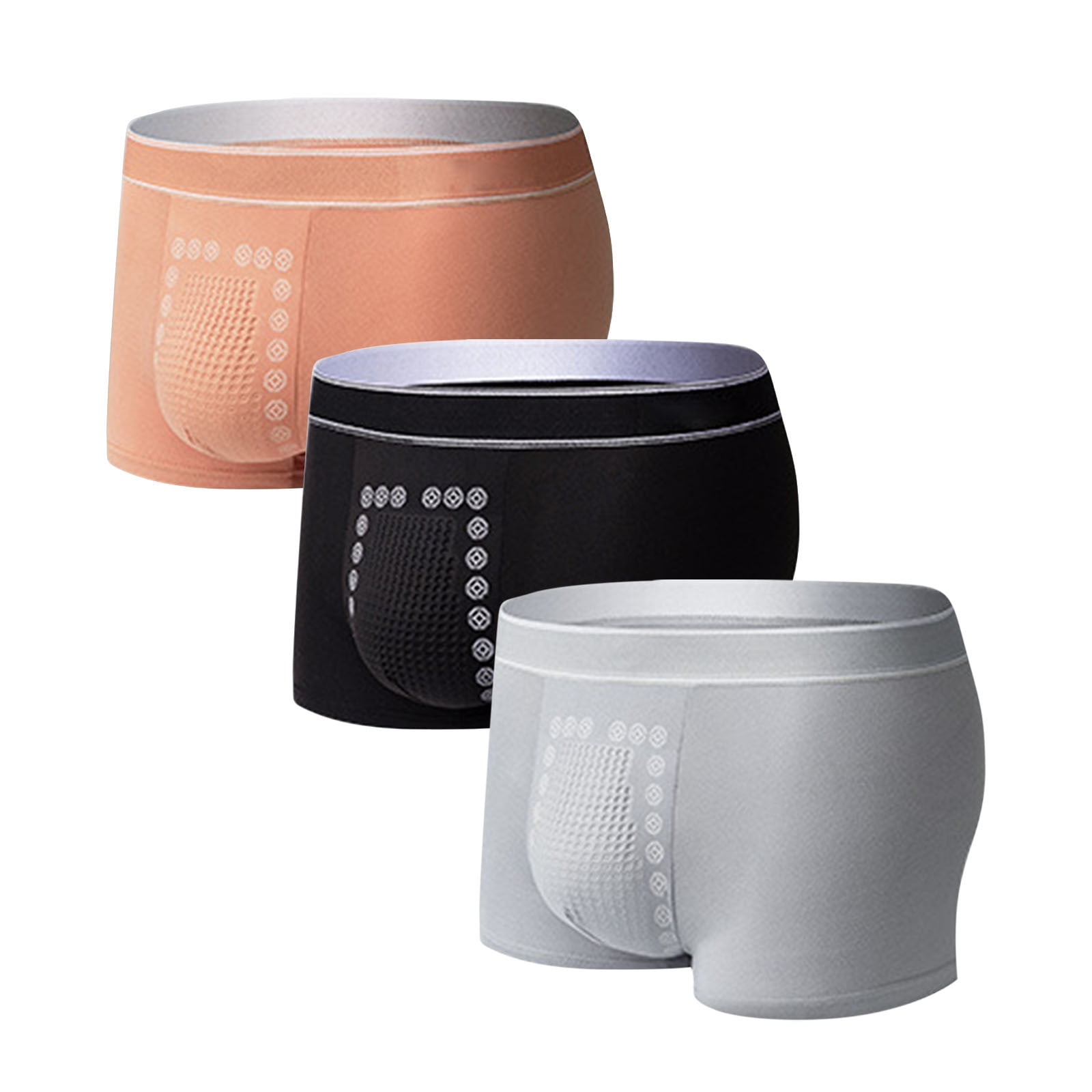 fatyb 3 Pack Mens Underwear Boxer Briefs Cotton Comfort Boxers Short ...