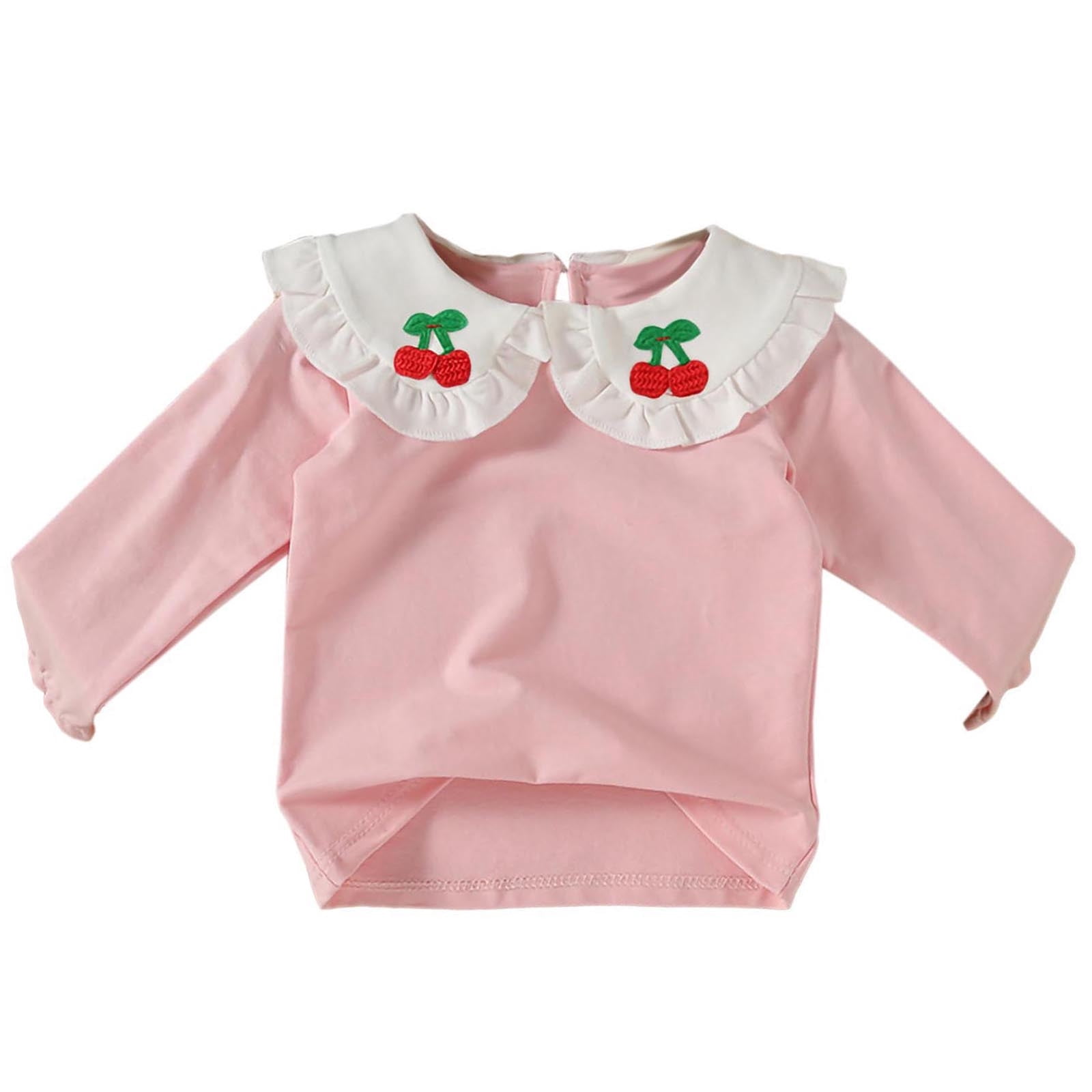fatyb Baby Girls Blouses Long Sleeve Toddler Infant Cotton Collar ...
