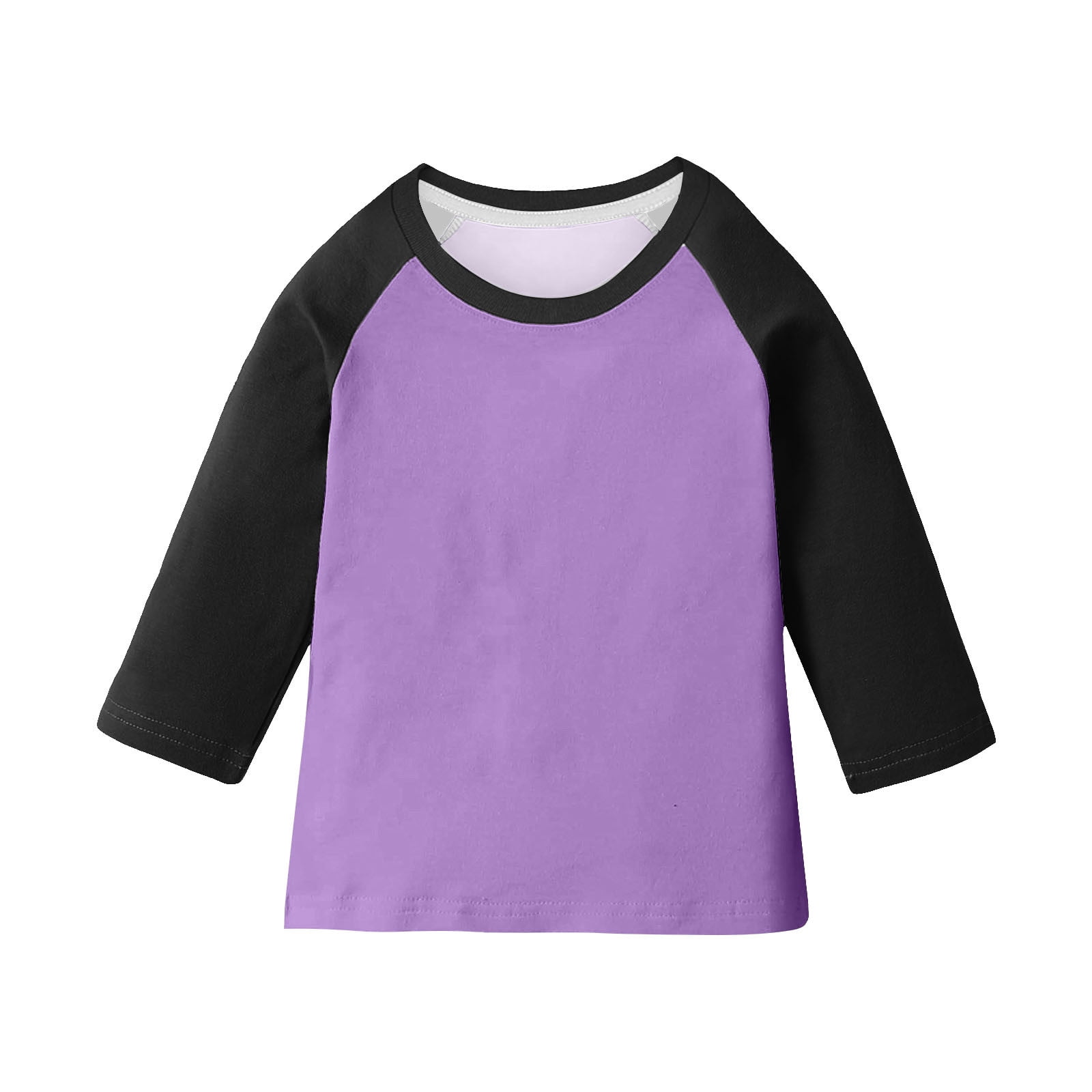 fatyb Boys Girls Casual 3/4 Sleeve T Shirts Color Block Tees Tops Crew ...
