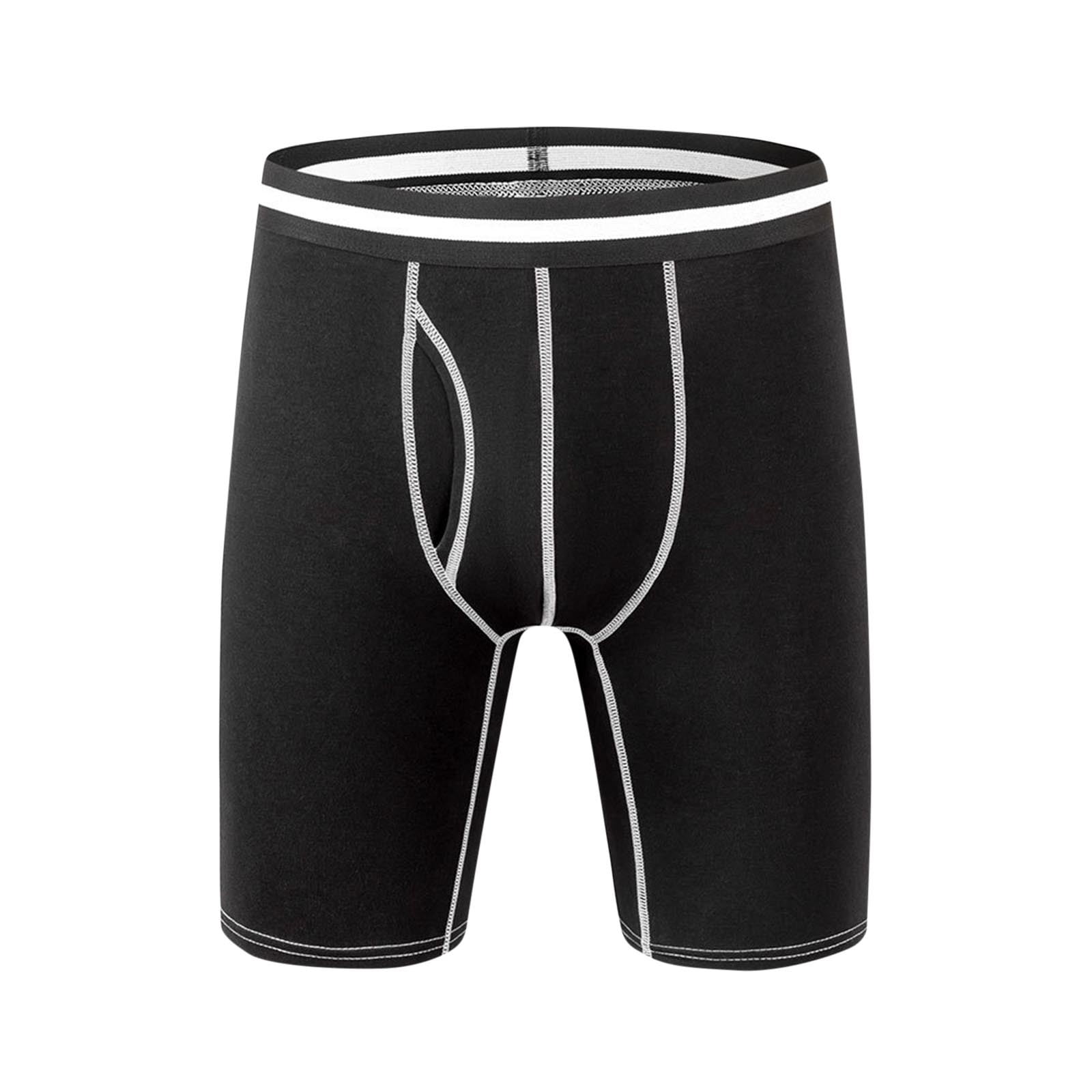 fatyb Cotton Boxers for Men Stretch Breathable Boxer Briefs Mens Soft ...