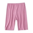 Fatyb Girls Bike Shorts Knee Length Elastic Waistband Cartwheel Dance Shorts Stretchy Short