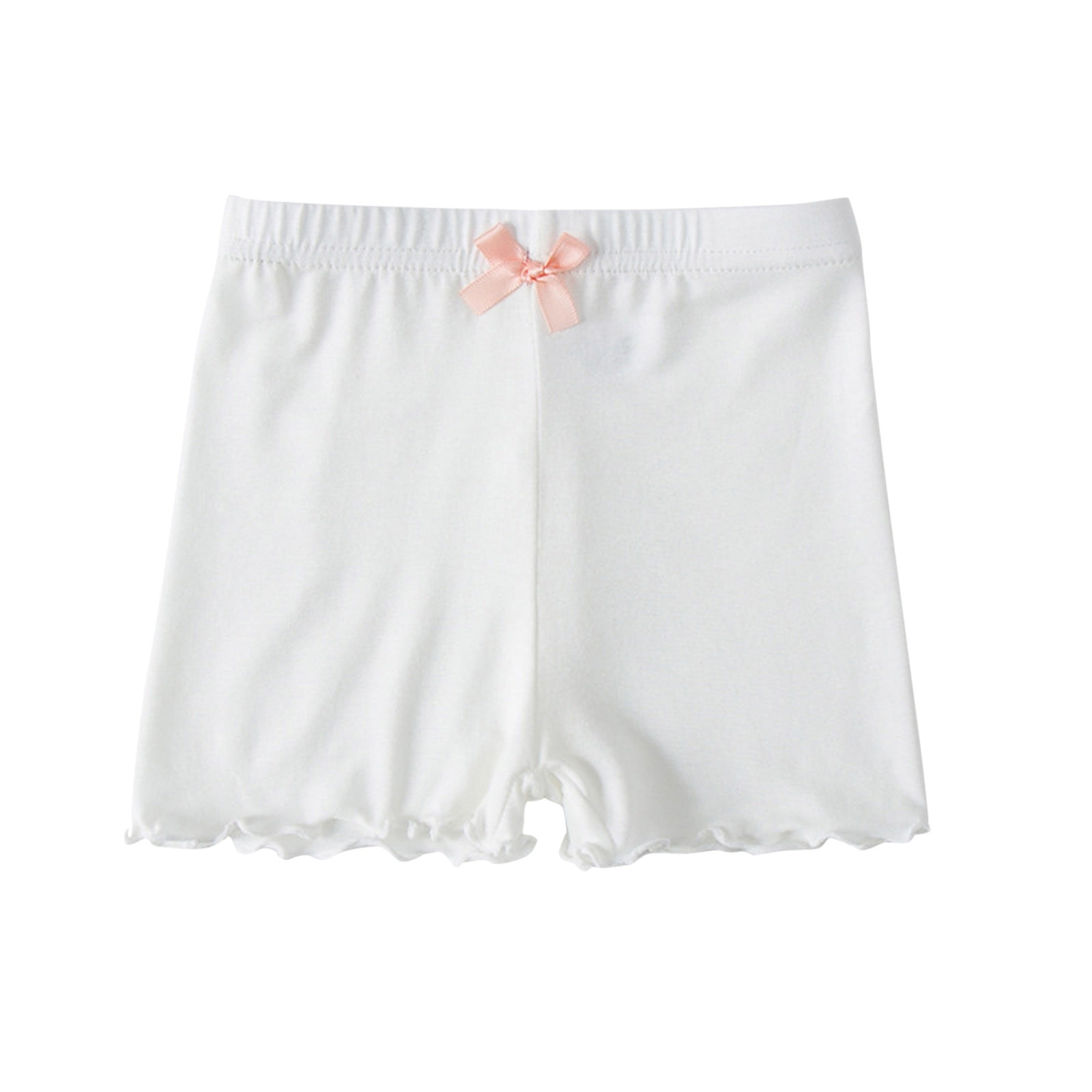 fatyb Kids Girls Dance Shorts Bow Front Soft Shorts for Under Dress ...