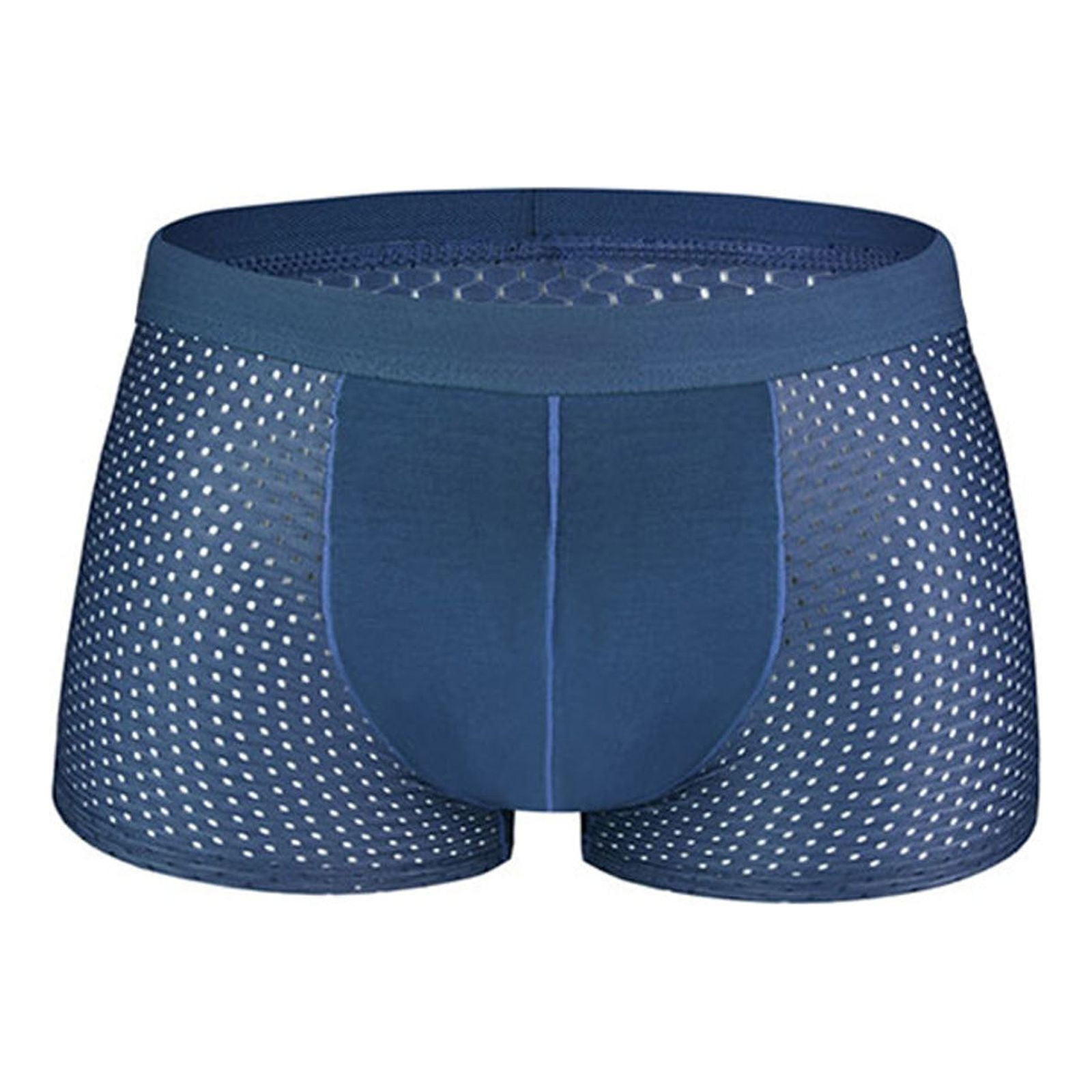 fatyb Men's Breathable Mesh Boxers Briefs Cotton Comfortable Underwear ...