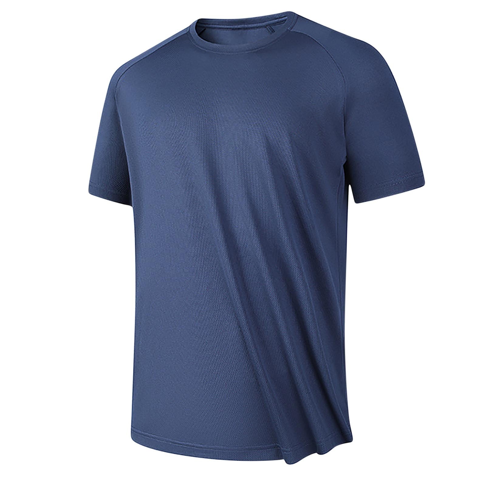 fatyb Men's Quick Dry T Shirts Crew Neck Gym Workout T-Shirts Athletic ...
