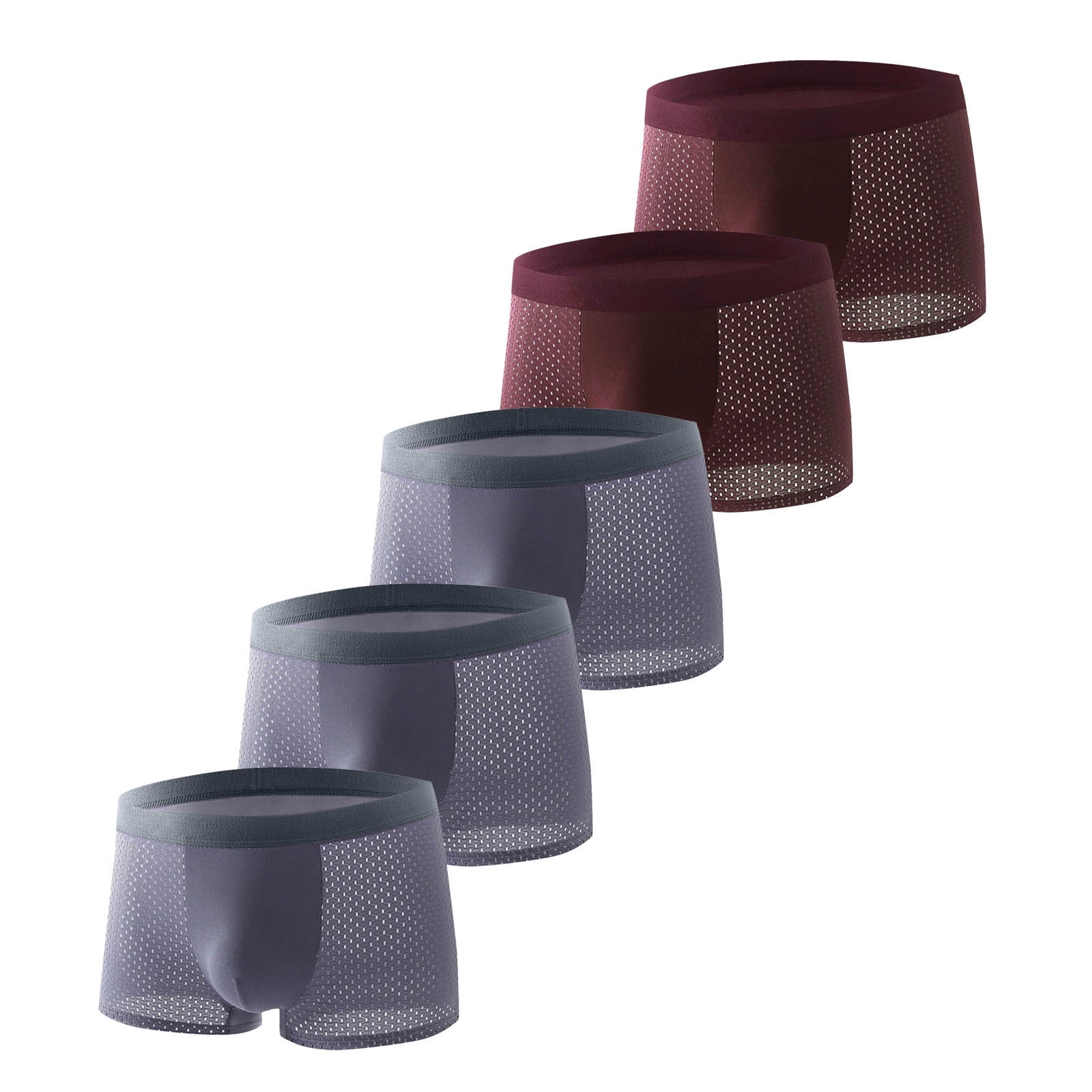 fatyb Men's Underwear Breathable Boxer Briefs for Everyday Wear Short ...