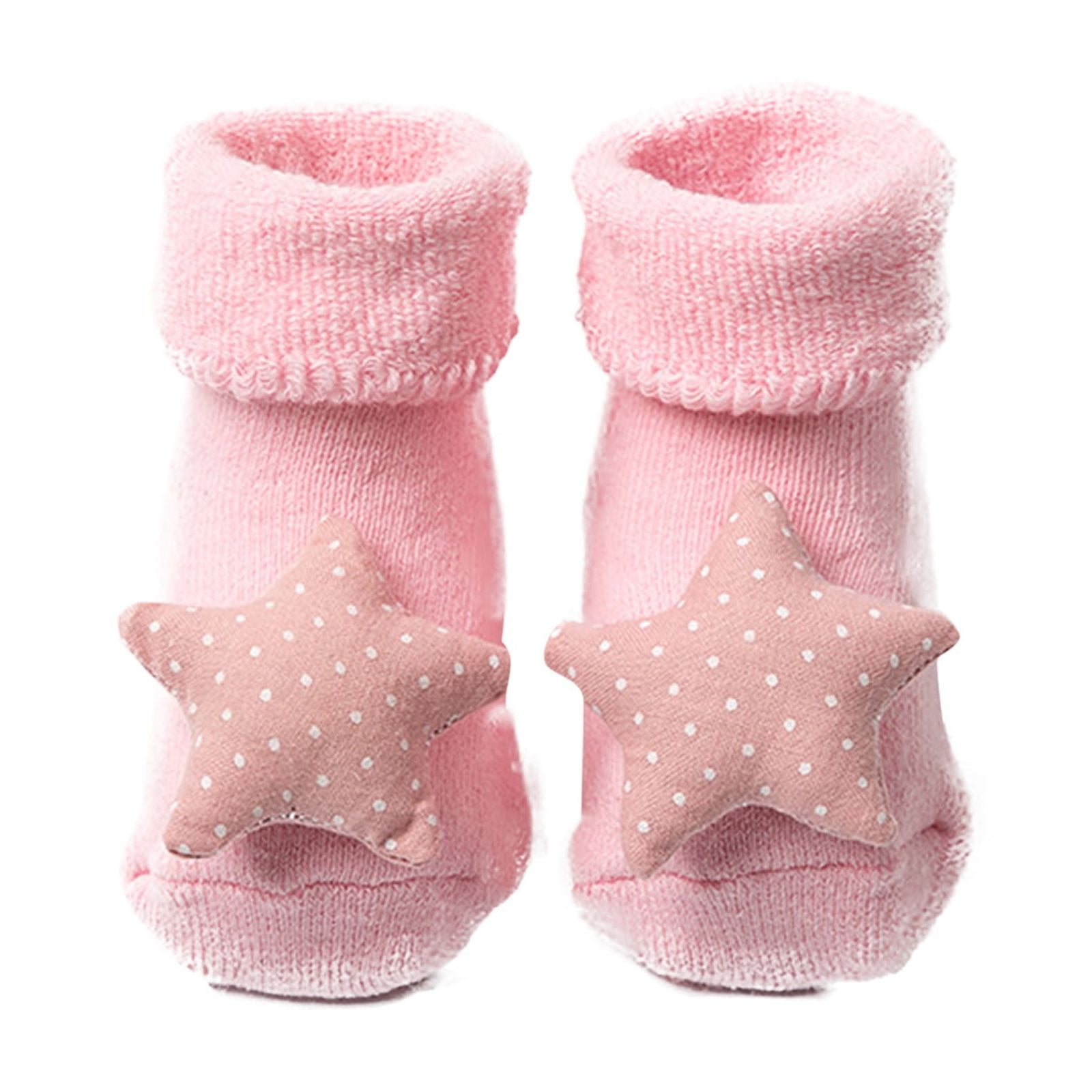 fatyb Newborn Baby Bootie Socks Toddler Plush Non Slip Socks Infant ...