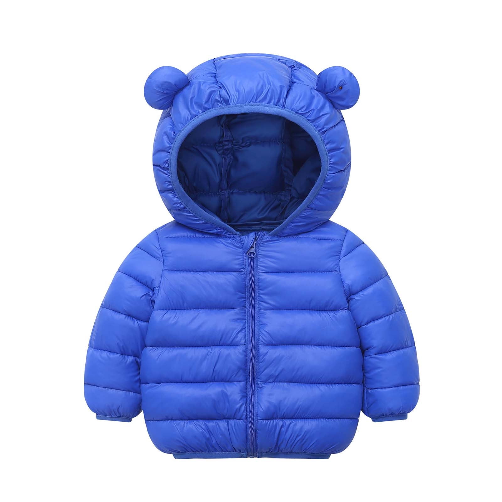 fatyb Puffer Jacket for Baby Boys Girls Hooded Zip up Cute Down Coats Kids Lightweight Padded ...