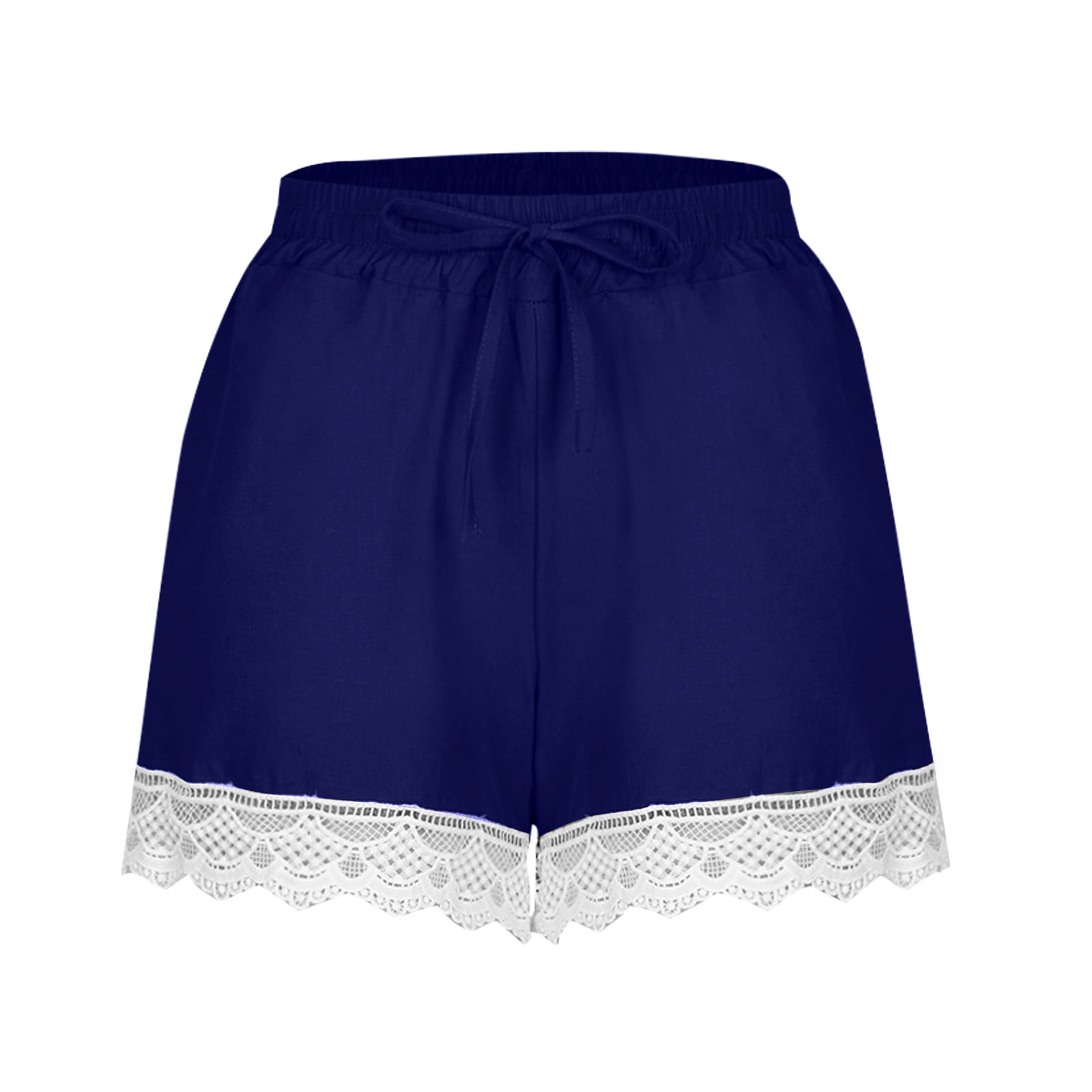 fatyb Women Shorts Cotton Line Drawstring Lounge Shorts Lightweight ...