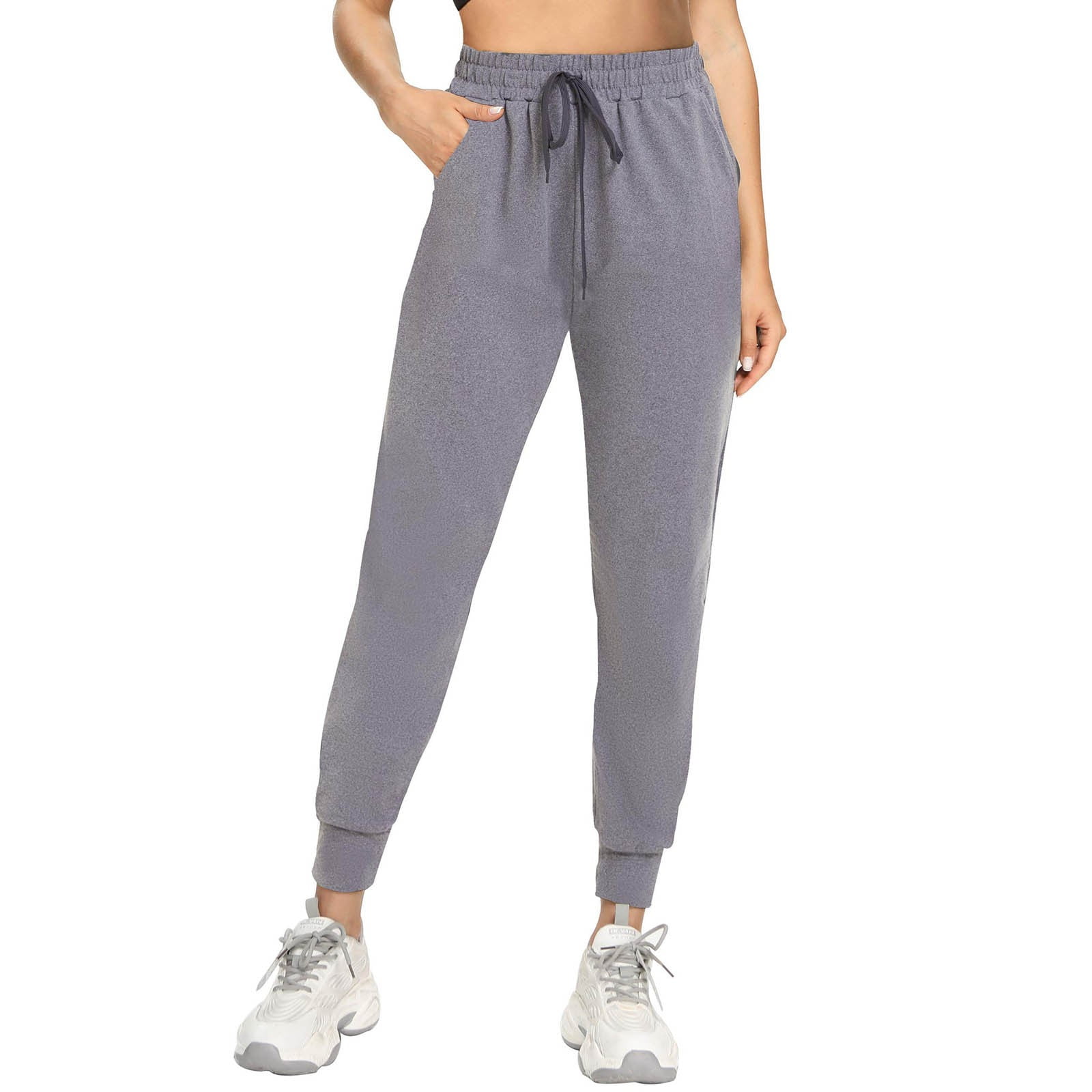 fatyb Women's Joggers Pants Drawstring Running Pants Elastic High ...