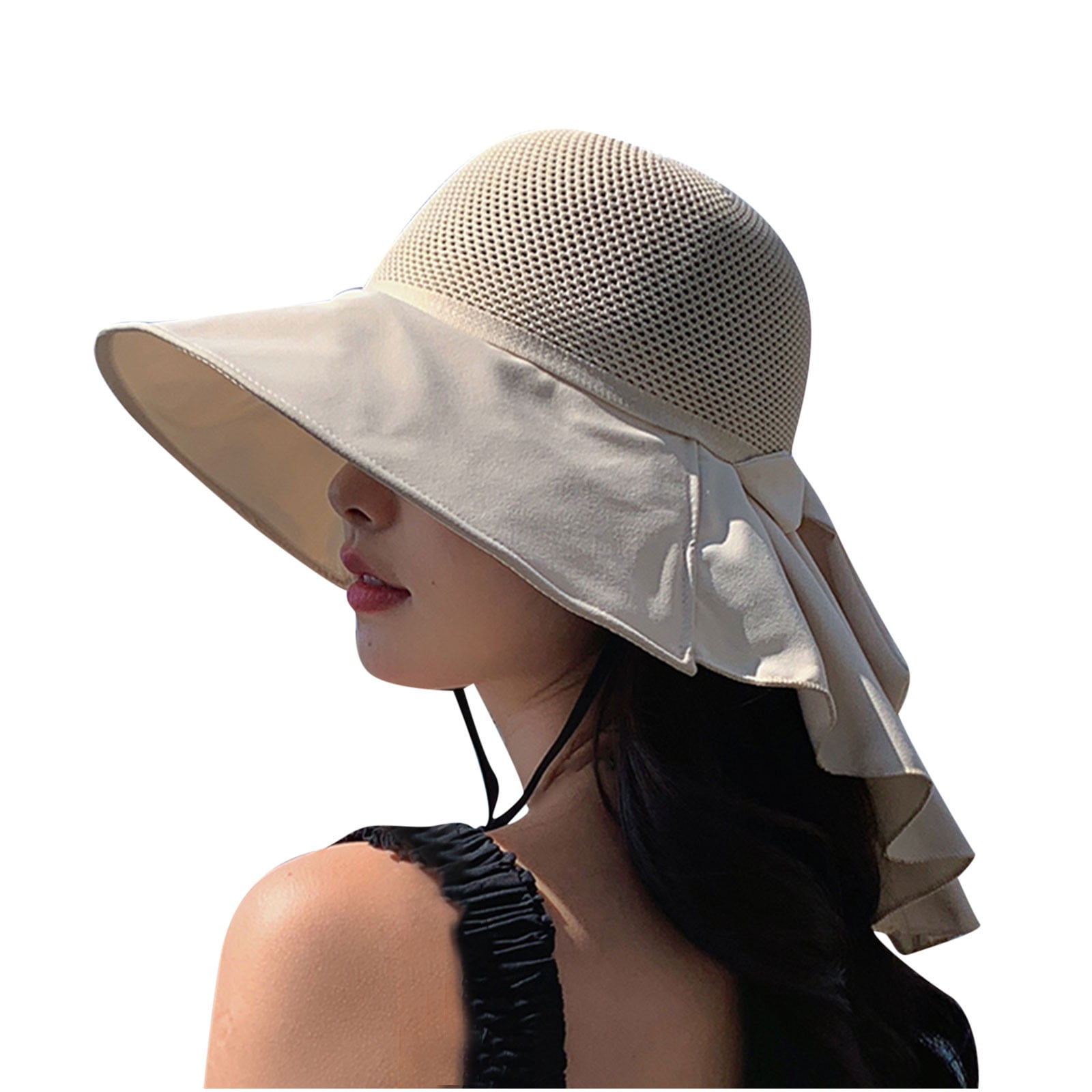 fatyb Women's Summer Sun Hats Wide Brim Sun Protection Outdoor Bucket ...