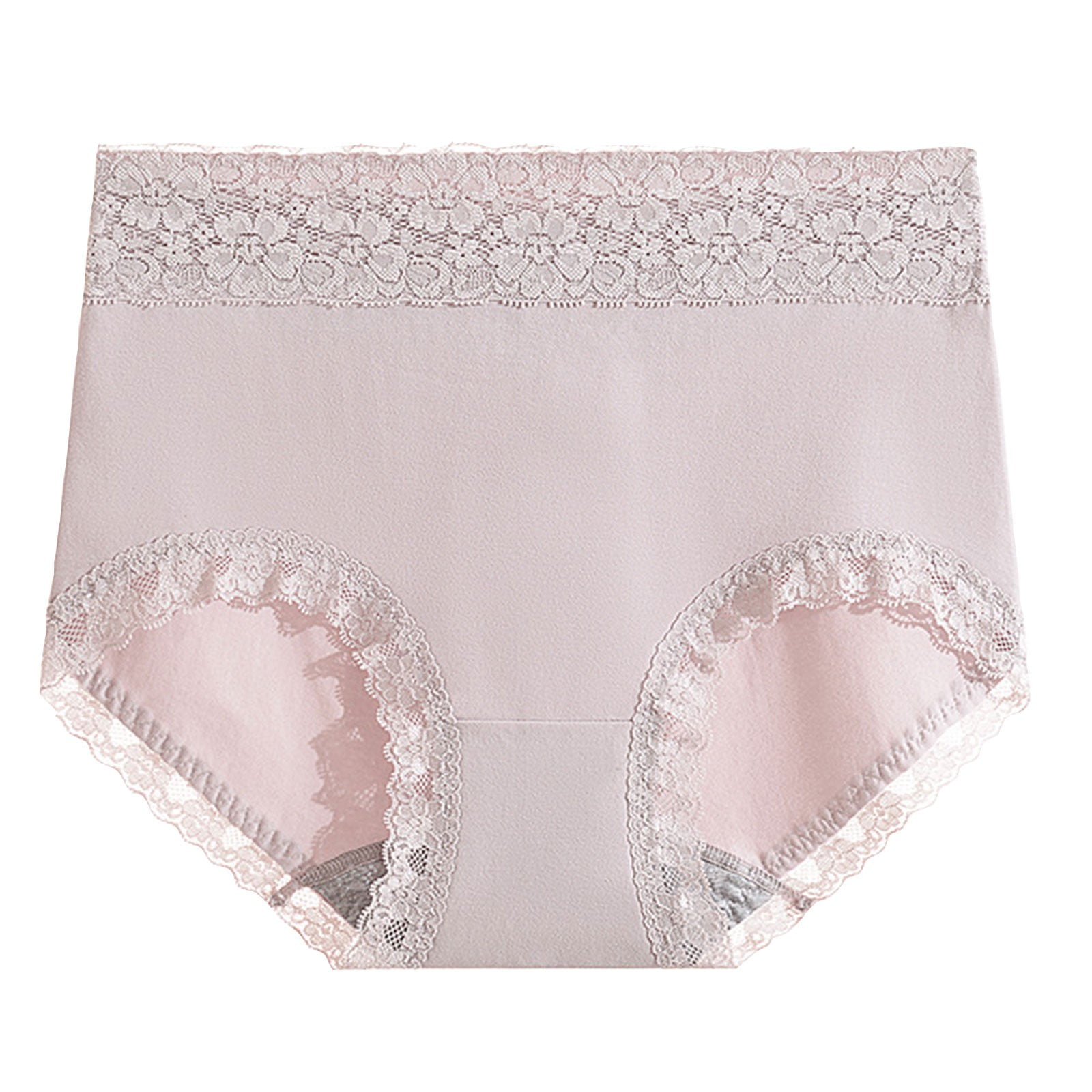 fatyb Women's Underwear Floral High Waisted Lace Soft Briefs Full ...