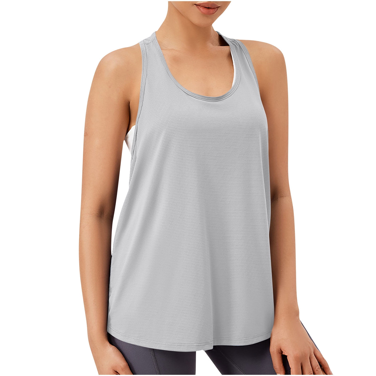 fatyb Women's Workout Tank Tops Racerback Loose Gym Yoga Tops ...