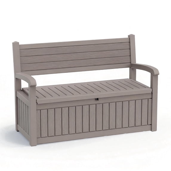 fazzn 80 Gallon Storage Bench Deck Box for Patio Storage, Front Porch ...