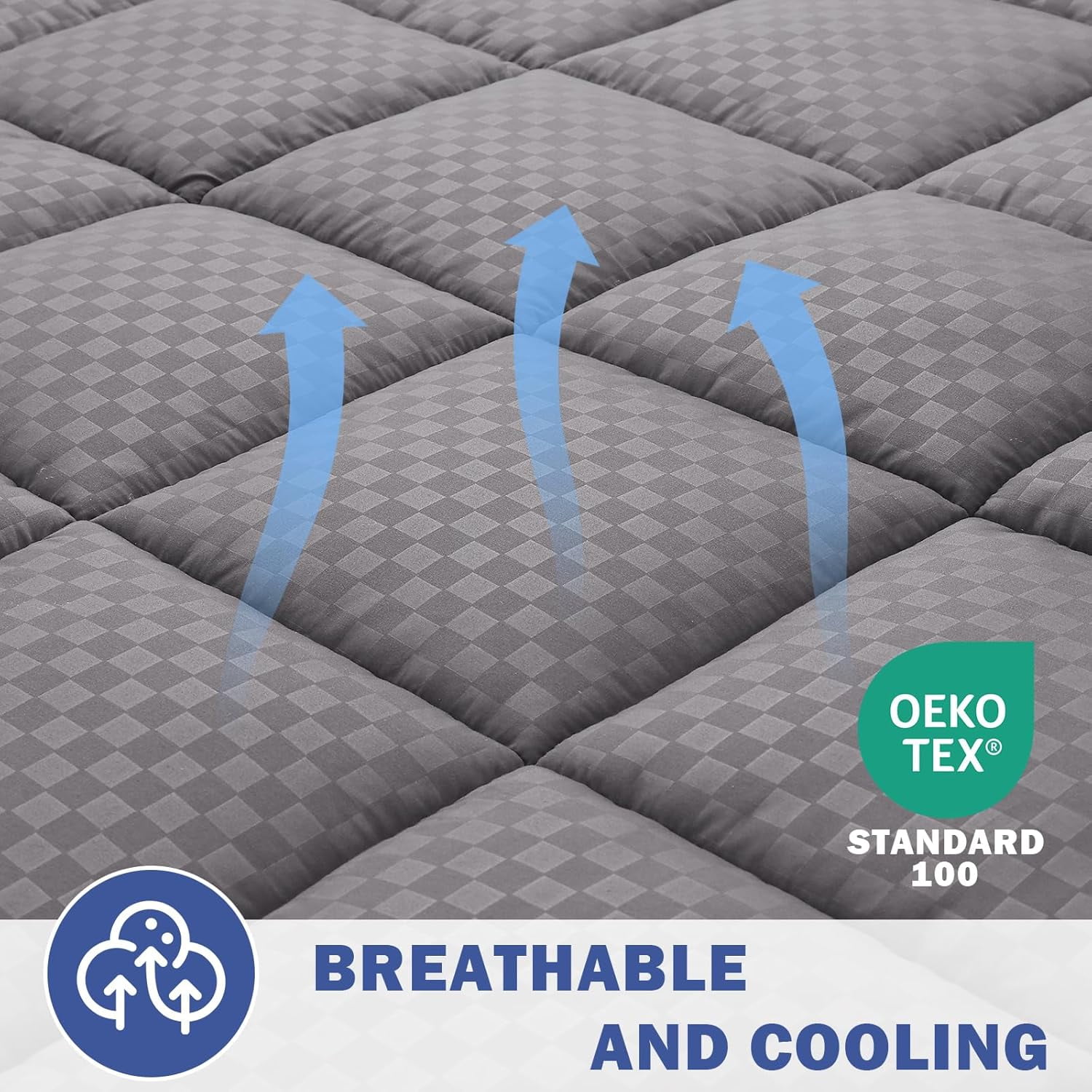 fcxeiubv Queen Quilted Fitted Mattress Pad Elastic Fitted Mattress ...