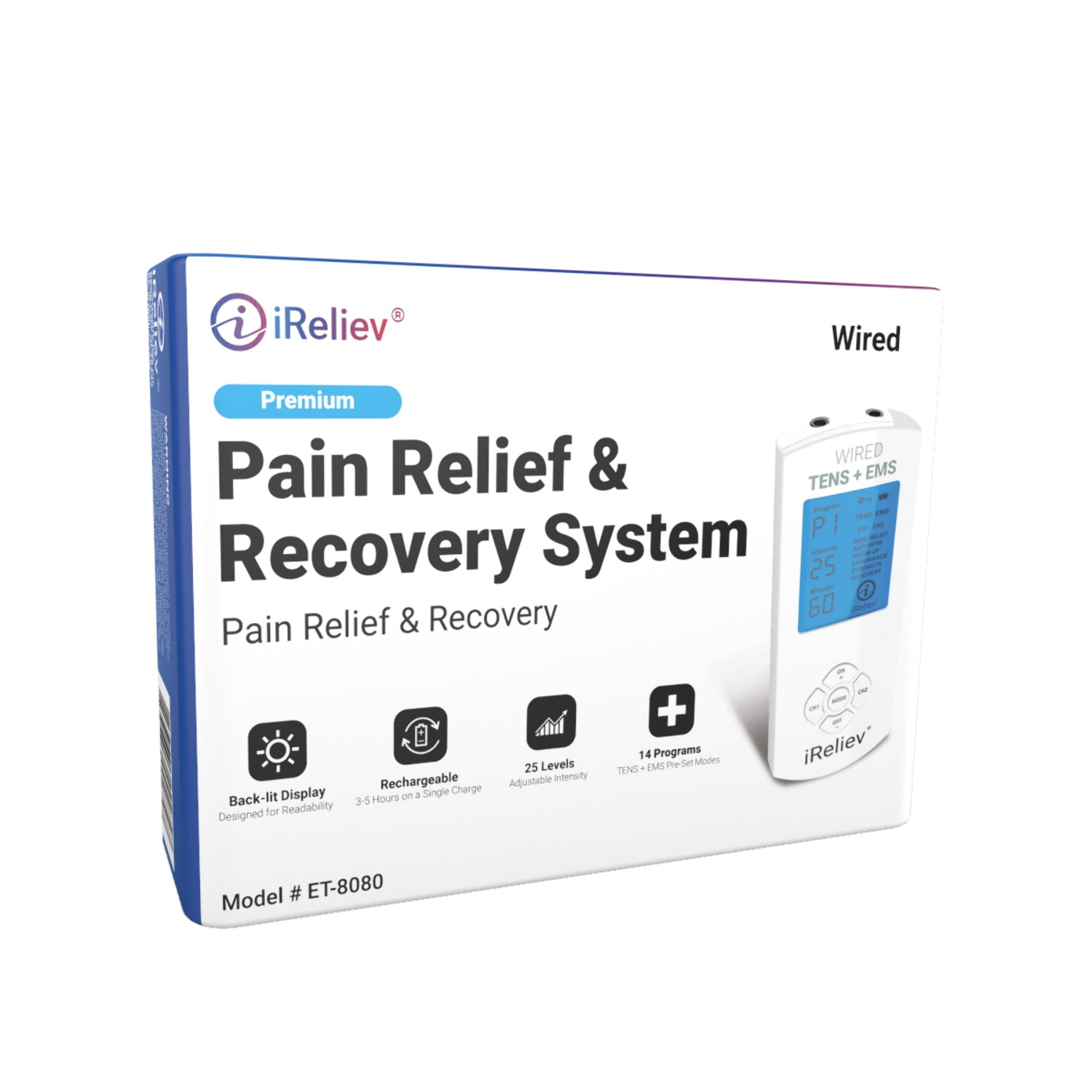 iReliev FDA Cleared TENS Unit + EMS 14 Modes, Pain Relief & Recovery ...