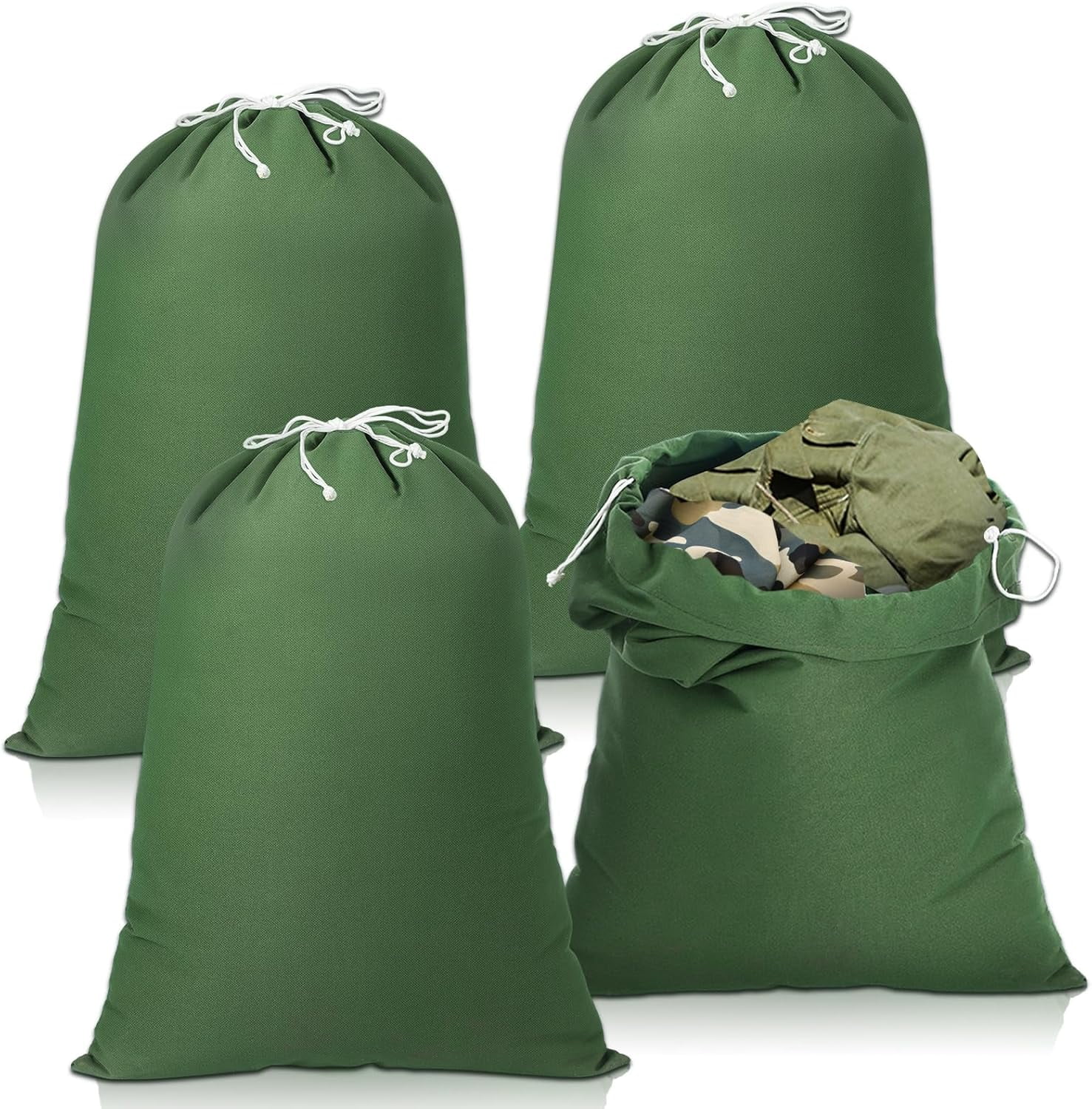 fdbtgysdb 4 Pack Army Laundry Bags 24'' x 32'' Extra Large Heavy Duty ...