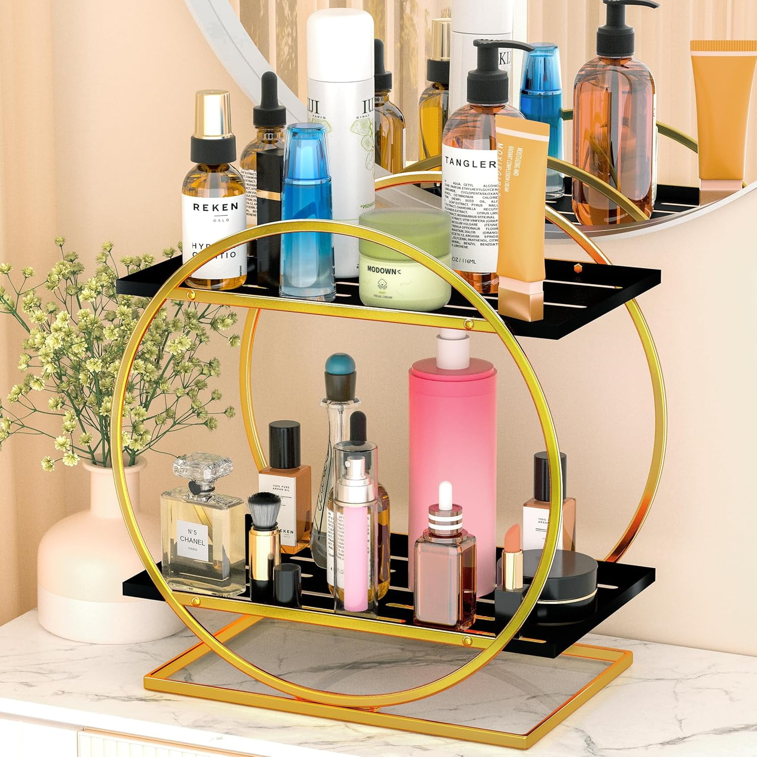 Hltop Bathroom Counter Organizer Countertop Storage Multi-Purpose ...