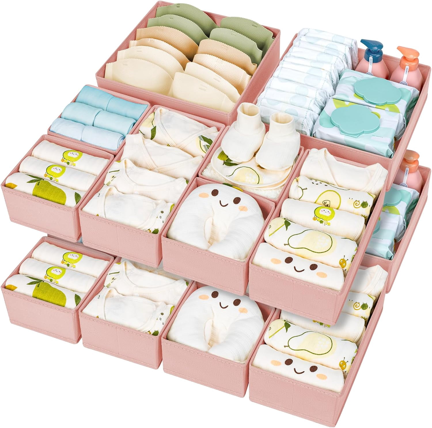 fdbtgysdb Drawer Organizer Clothes 15 Pack - Foldable Baby Organizers ...