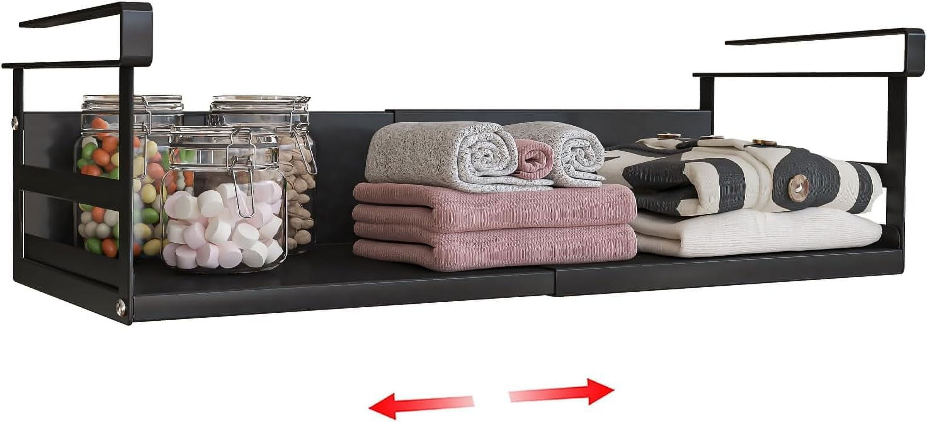 fdbtgysdb Expandable Under Cabinet Shelf Organizer with 0.94-Inch Thick ...