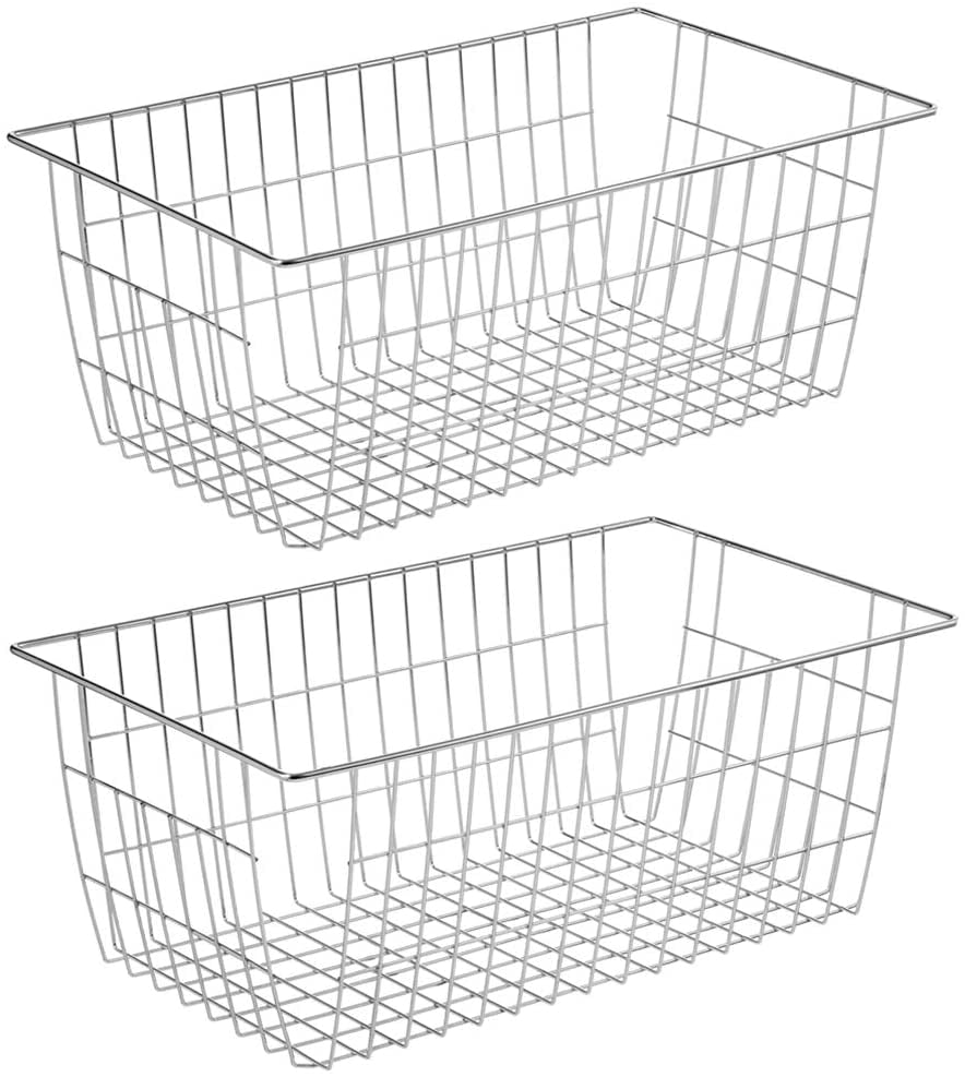 fdbtgysdb Freezer Baskets Pantry Storage Baskets Bin Wire Metal Storage ...