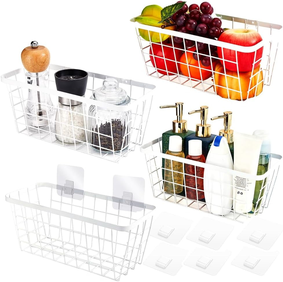 fdbtgysdb Hanging Kitchen Baskets For Storage Adhesive Sturdy Small ...