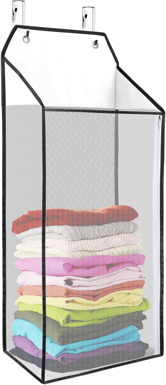 fdbtgysdb Large Hanging Laundry Hamper Over the Door Mesh Hamper with ...