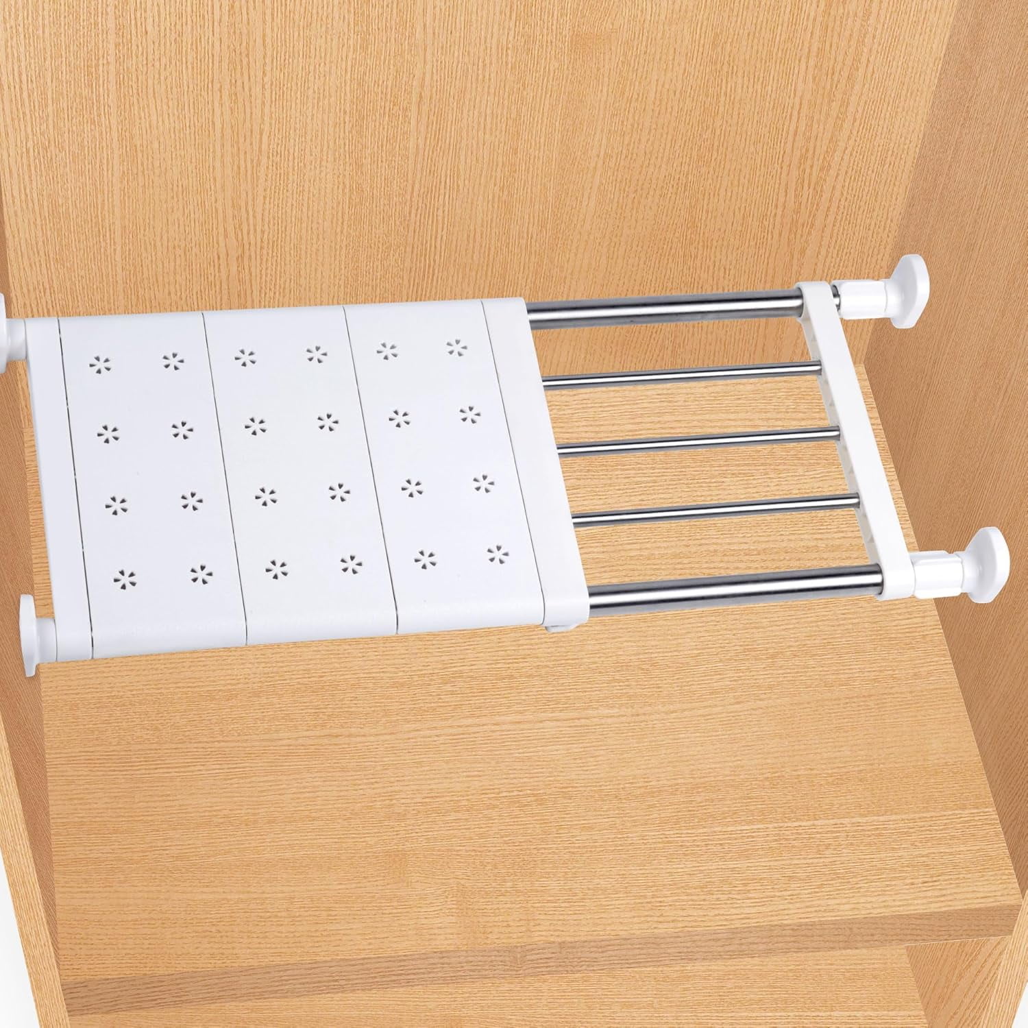 Hltser Metal Storage Rack Adjustable Organizer Expandable Closet ...