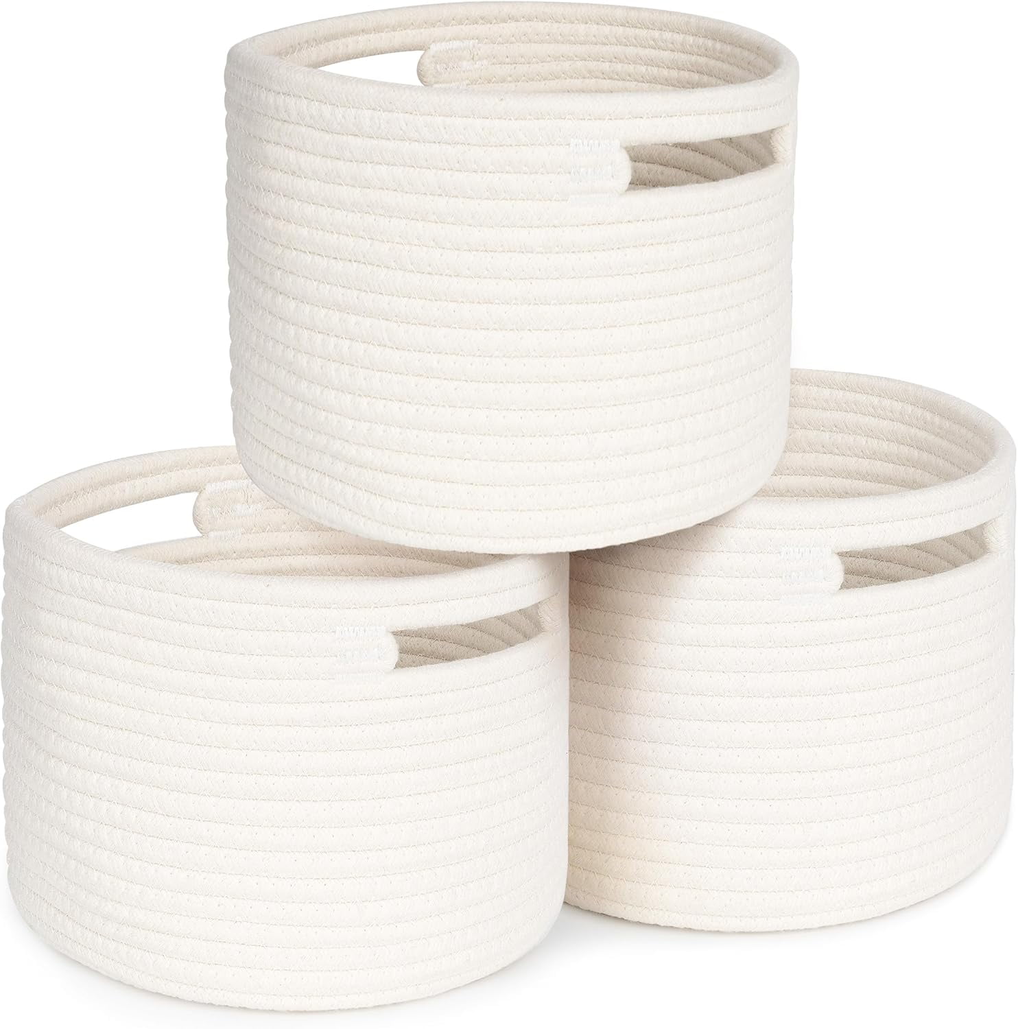 fdbtgysdb Small Woven Baskets for Storage Cute Cotton Basket with ...