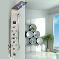 Feetron LED Shower Panel Tower, Rain&Waterfall Massage Jets, Stainless ...