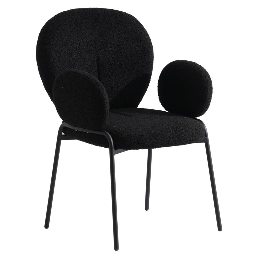 fefonnbom Celestial Modern Dining Arm Chair – Boucle Upholstery with ...