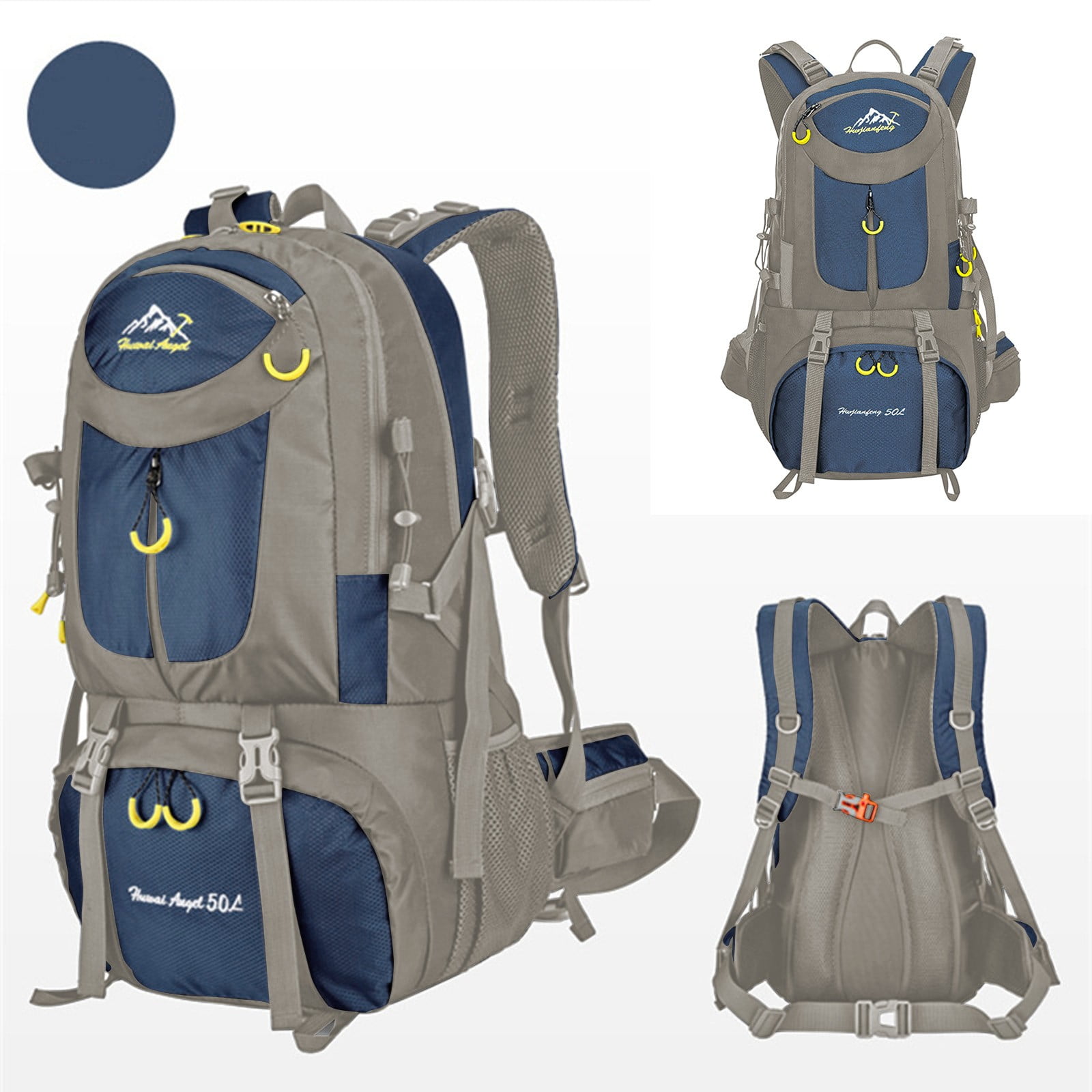 feimajia 50L Large Capacity Waterproof Hiking Backpack Travel Backpack ...
