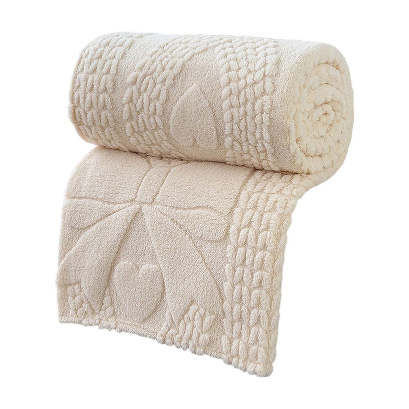 feimajia 70*100CM Small Soft and Thick Double Layer Raschel Blanket in ...